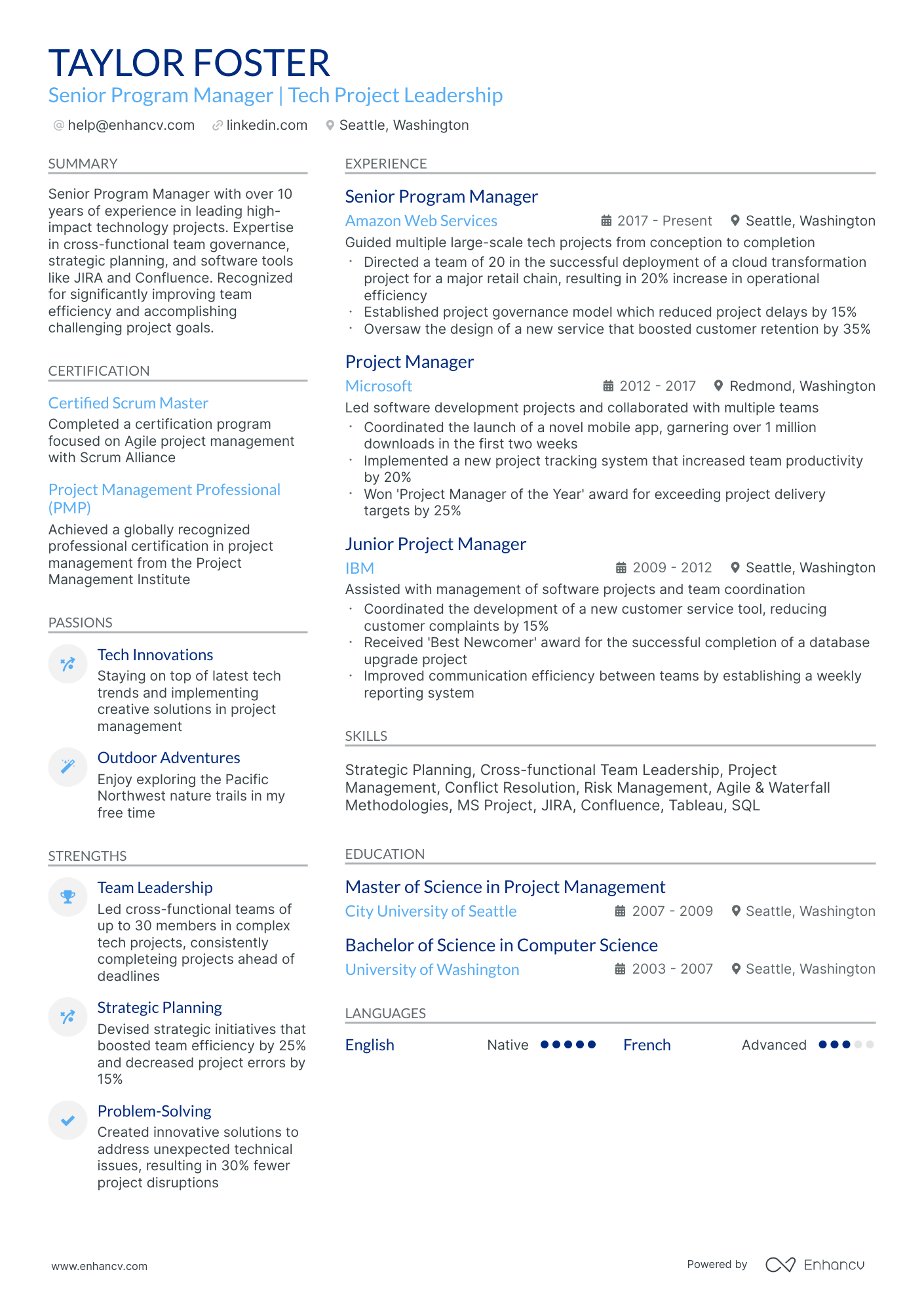 10 Senior Program Manager Resume Examples & Guide for 2026