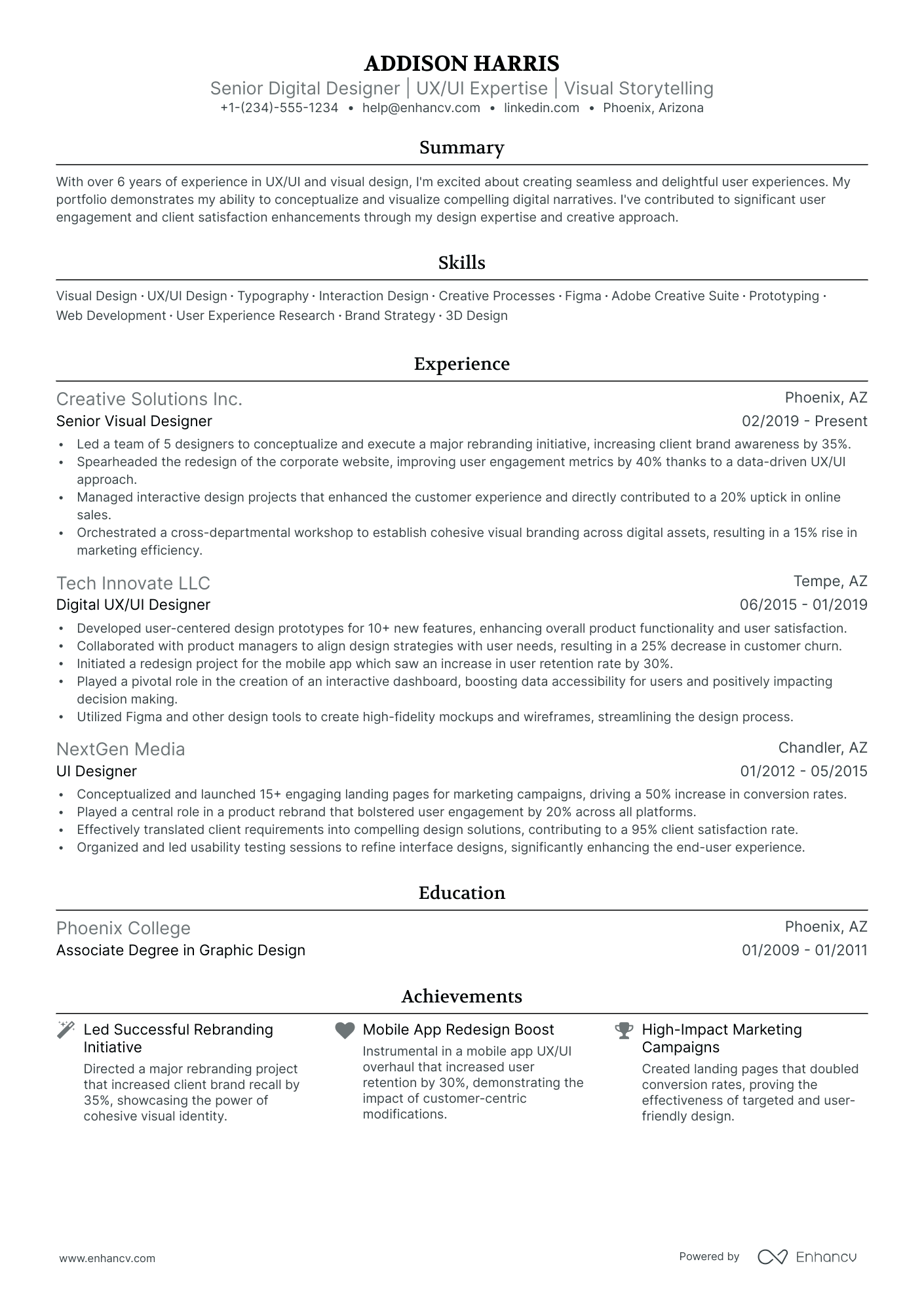 5 Digital Designer Resume Examples & Guide for 2024