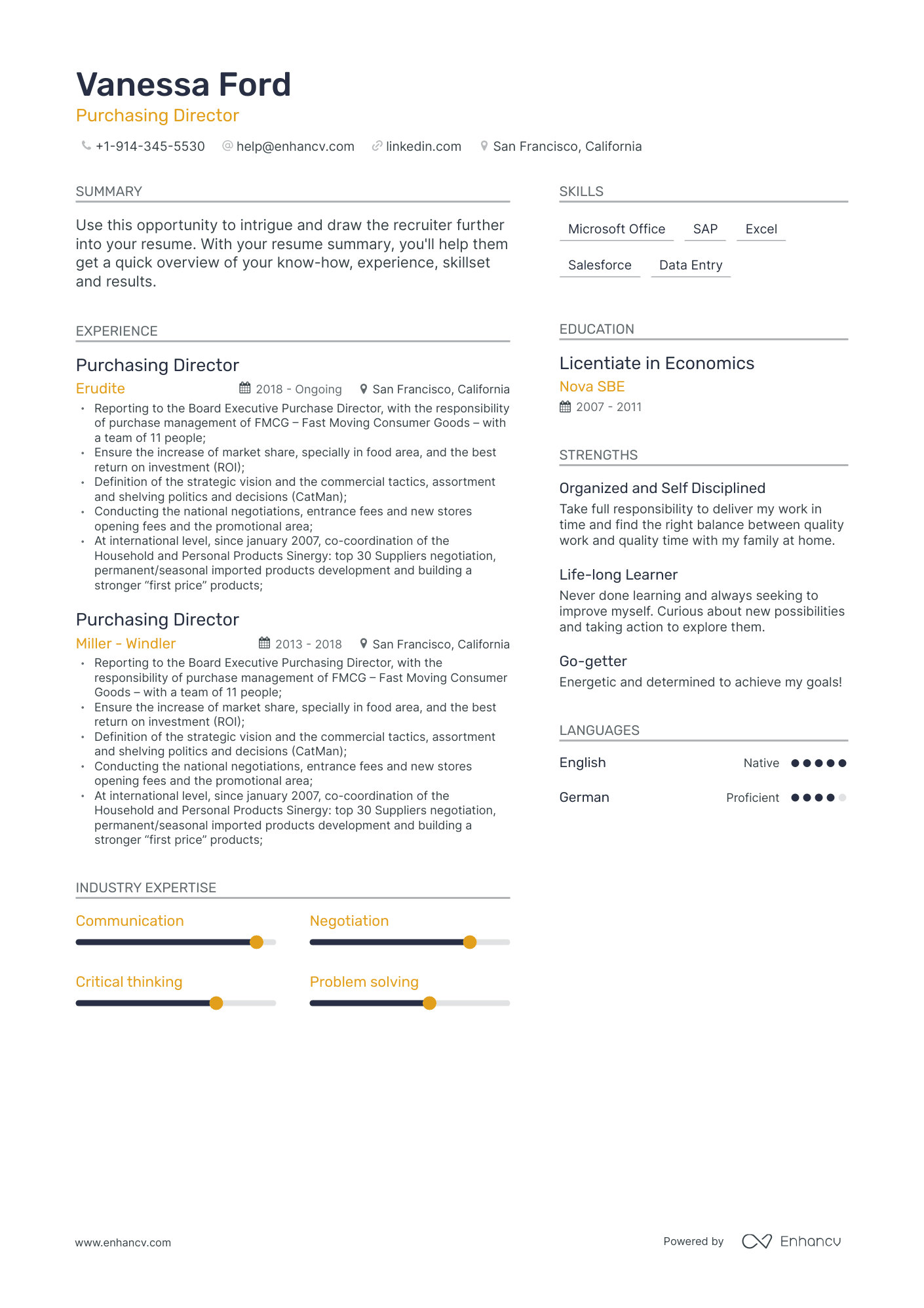 Purchasing Director Resume Examples & Guide for 2023 (Layout, Skills ...