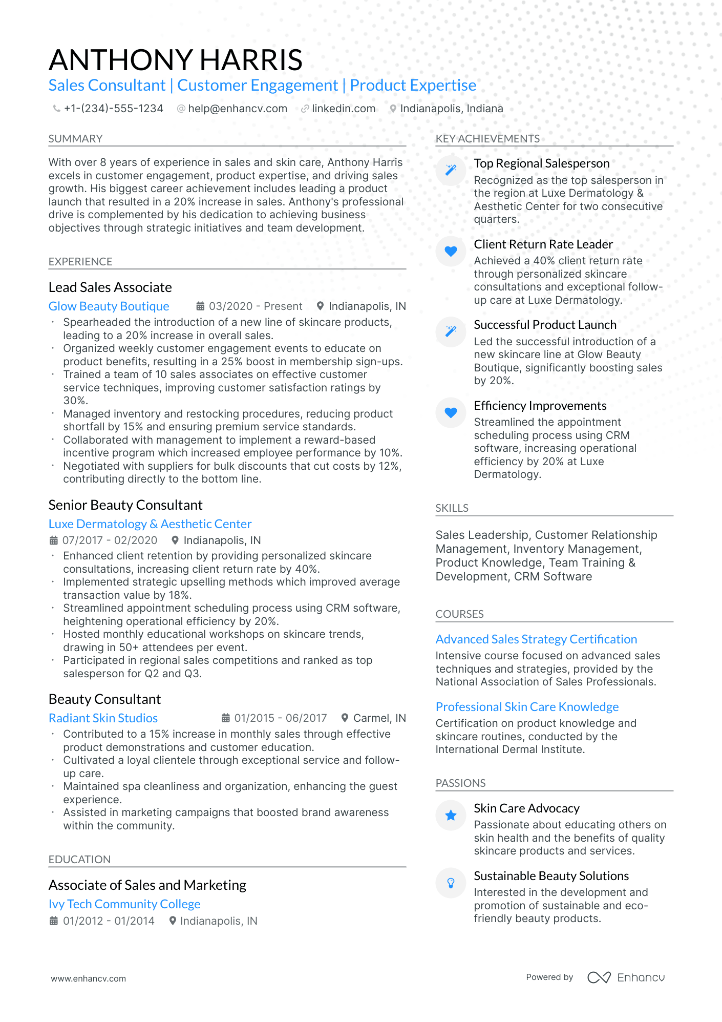 10 Beauty Consultant Resume Examples, Templates & Guide for 2026