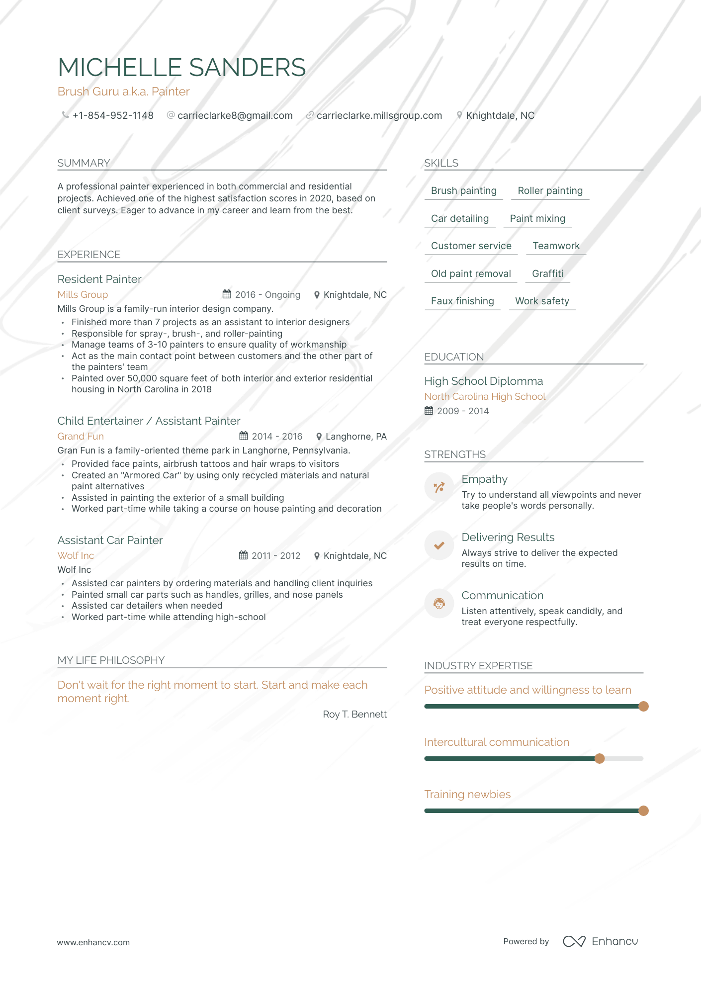 Painter Resume Examples & Guide for 2024