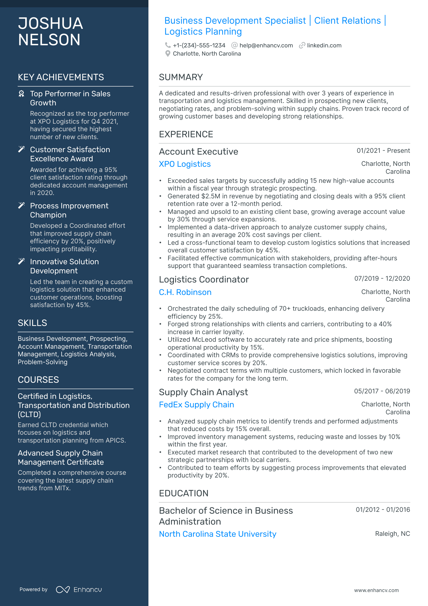 10 Logistics Account Manager Resume Examples & Guide for 2026