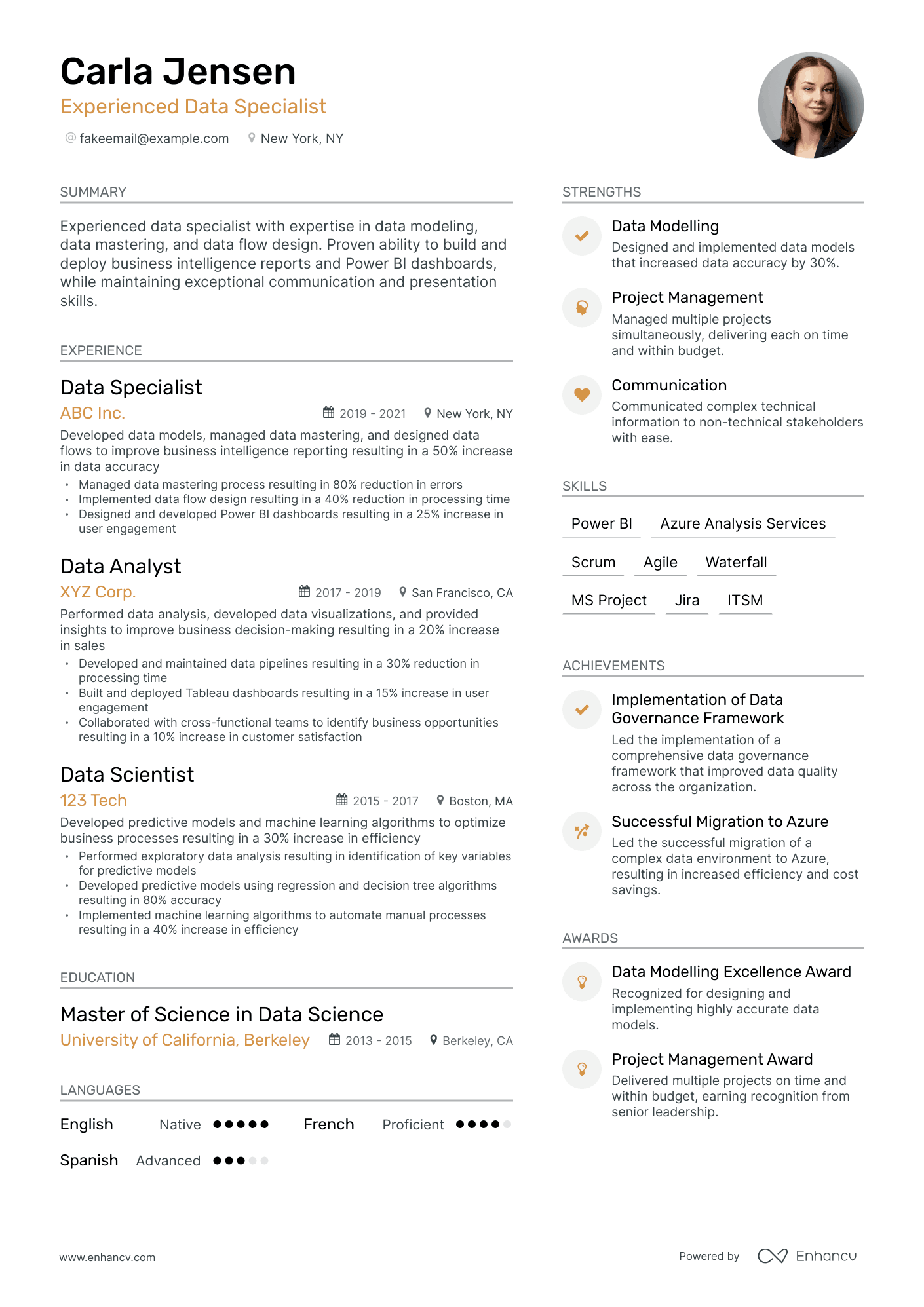 5 Data Specialist Resume Examples & Guide for 2023