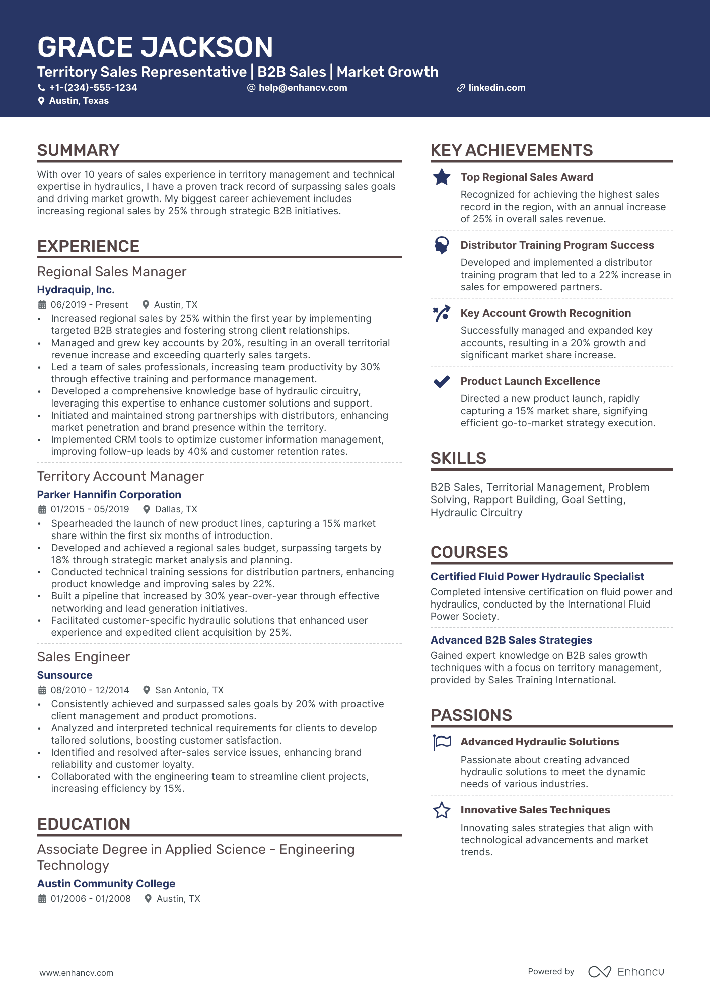 10 Territory Sales Representative Resume Examples & Guide for 2026