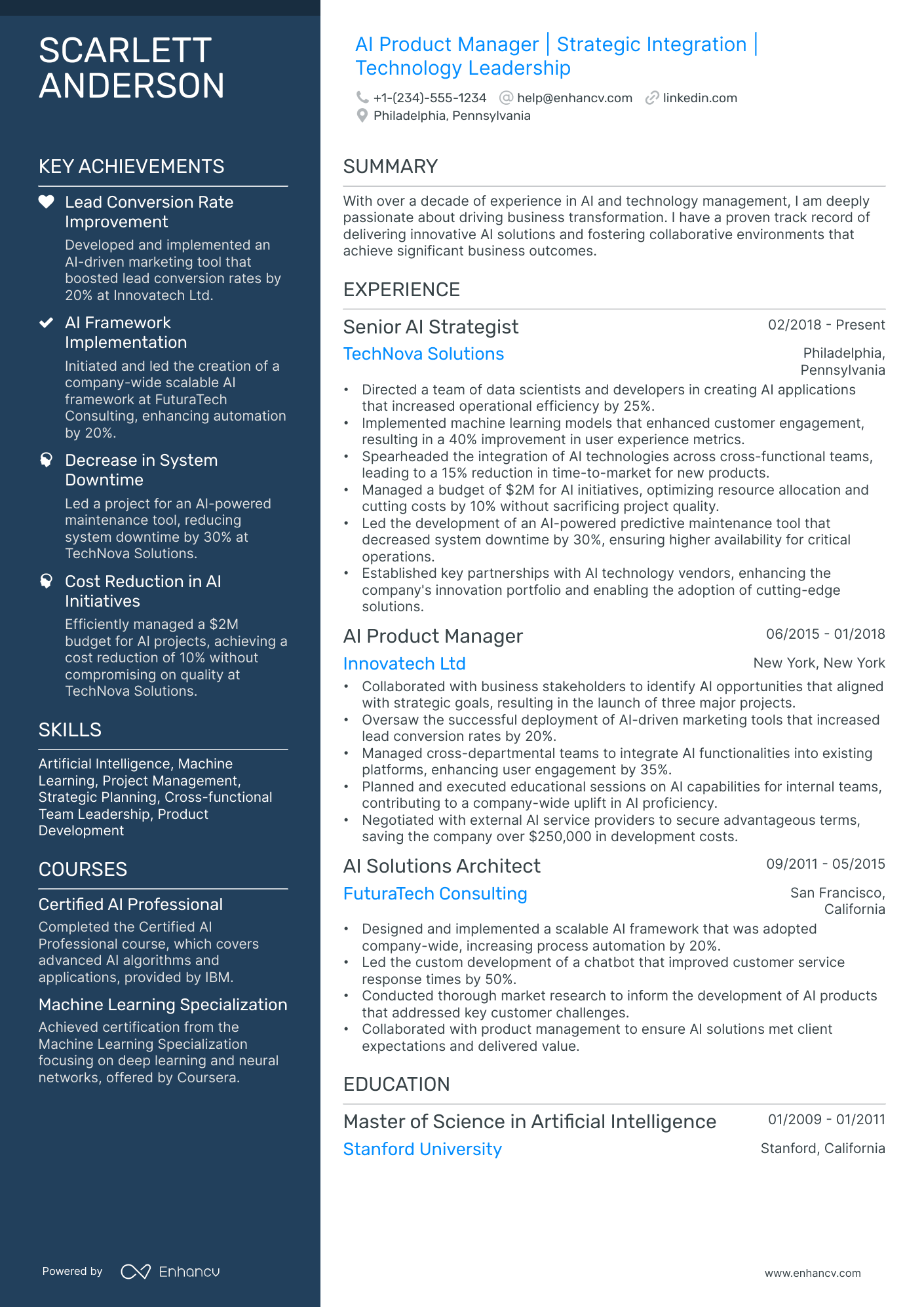 10 AI Product Manager Resume Examples & Guide for 2025