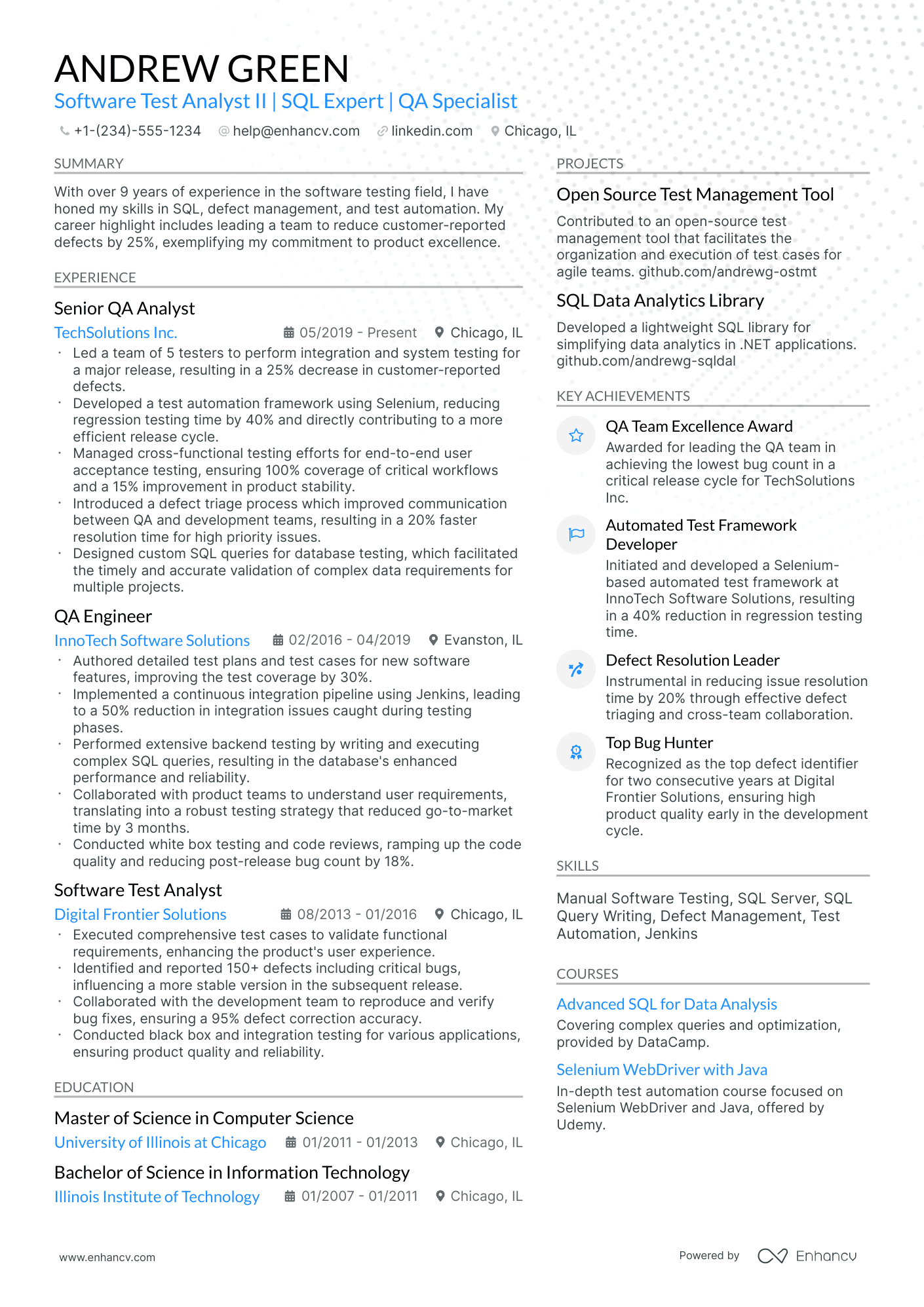 10 Software Test Analyst Resume Examples & Guide for 2026