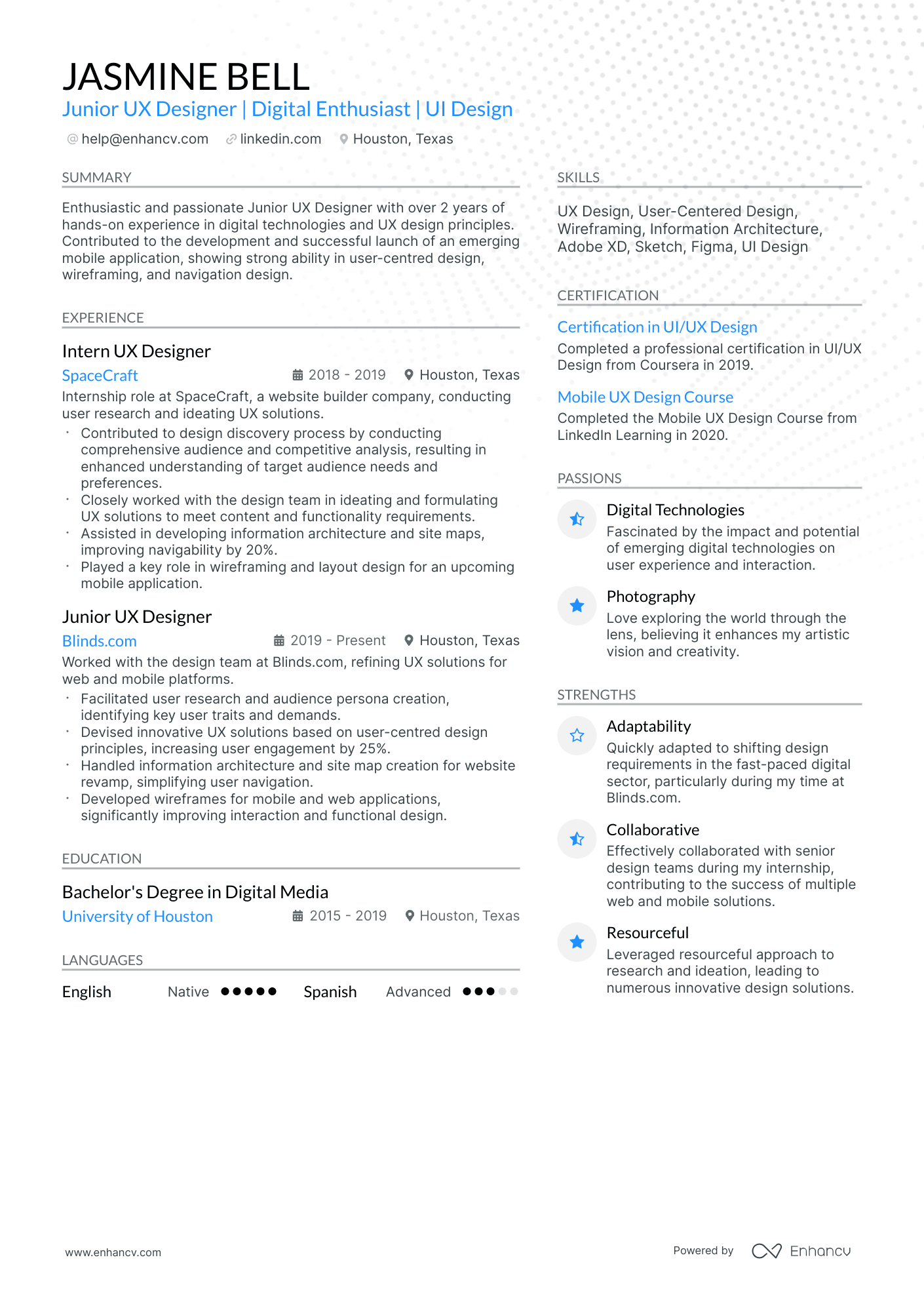 10 Junior UX Designer Resume Examples & Guide for 2026