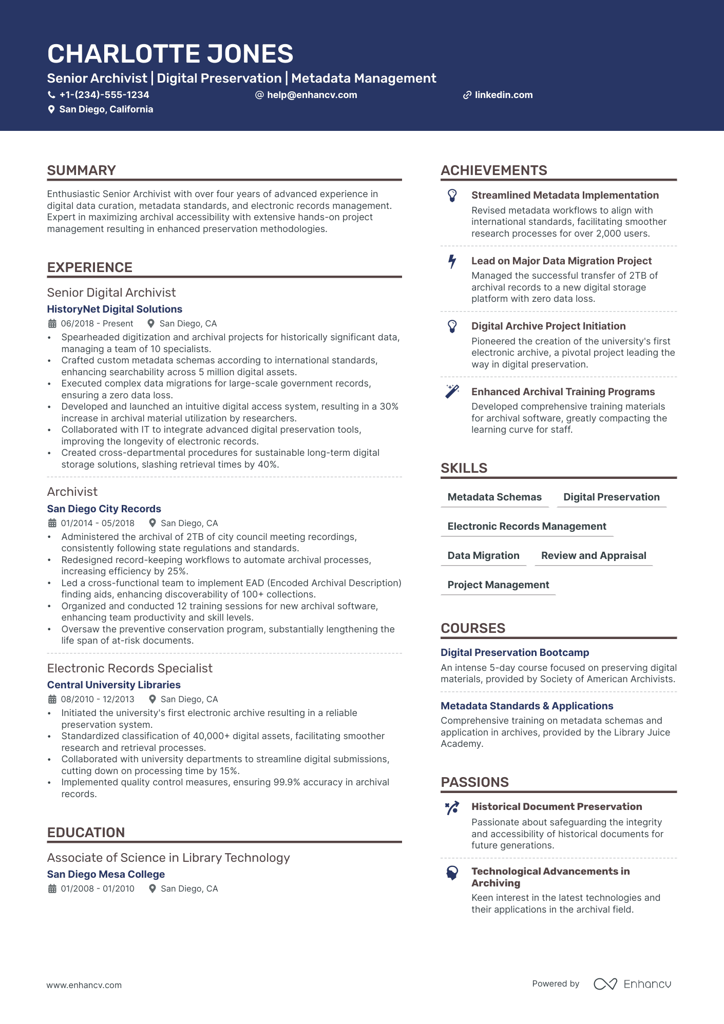 5 Archivist Resume Examples & Guide for 2024