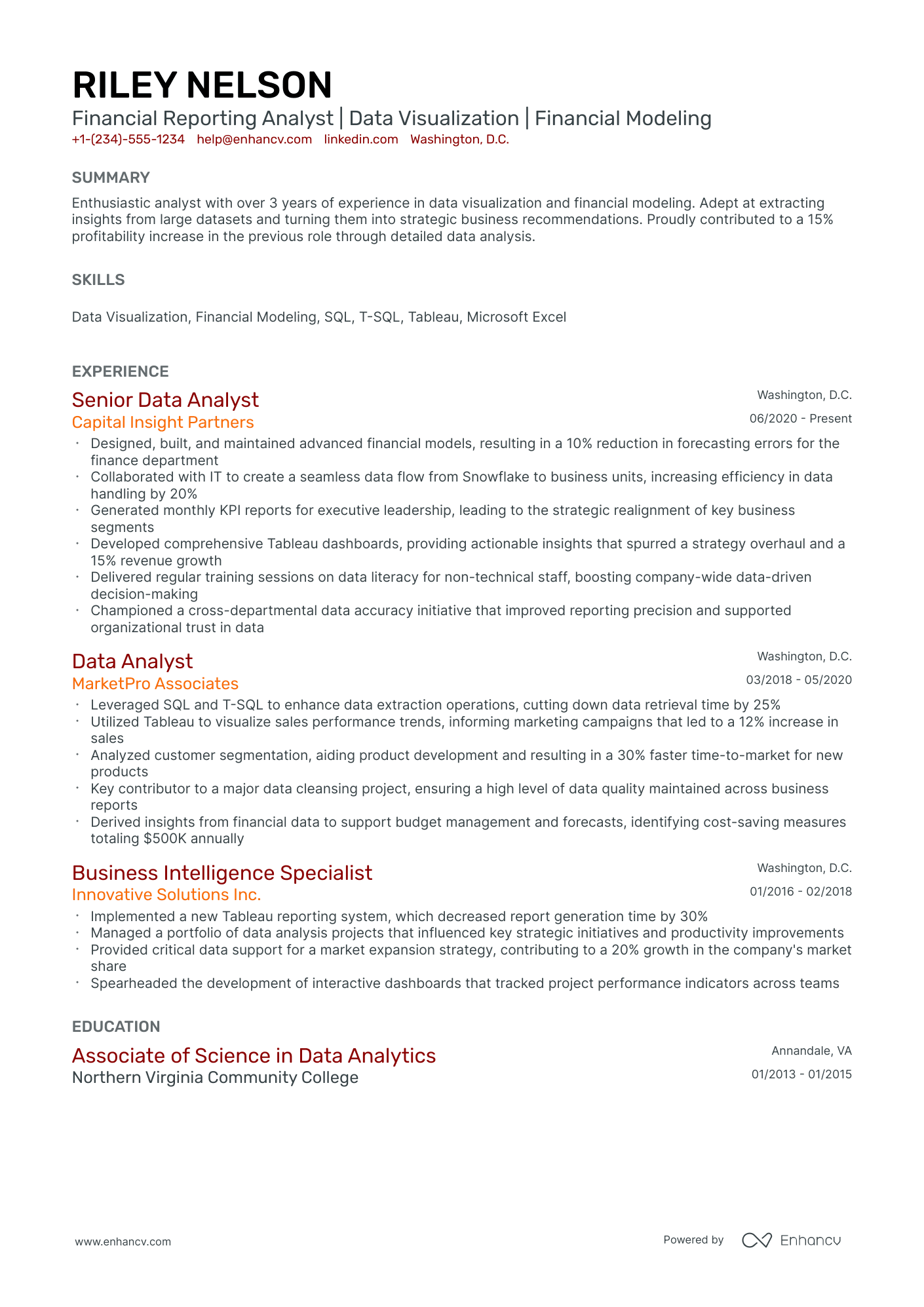 10 Financial Reporting Analyst Resume Examples & Guide for 2026