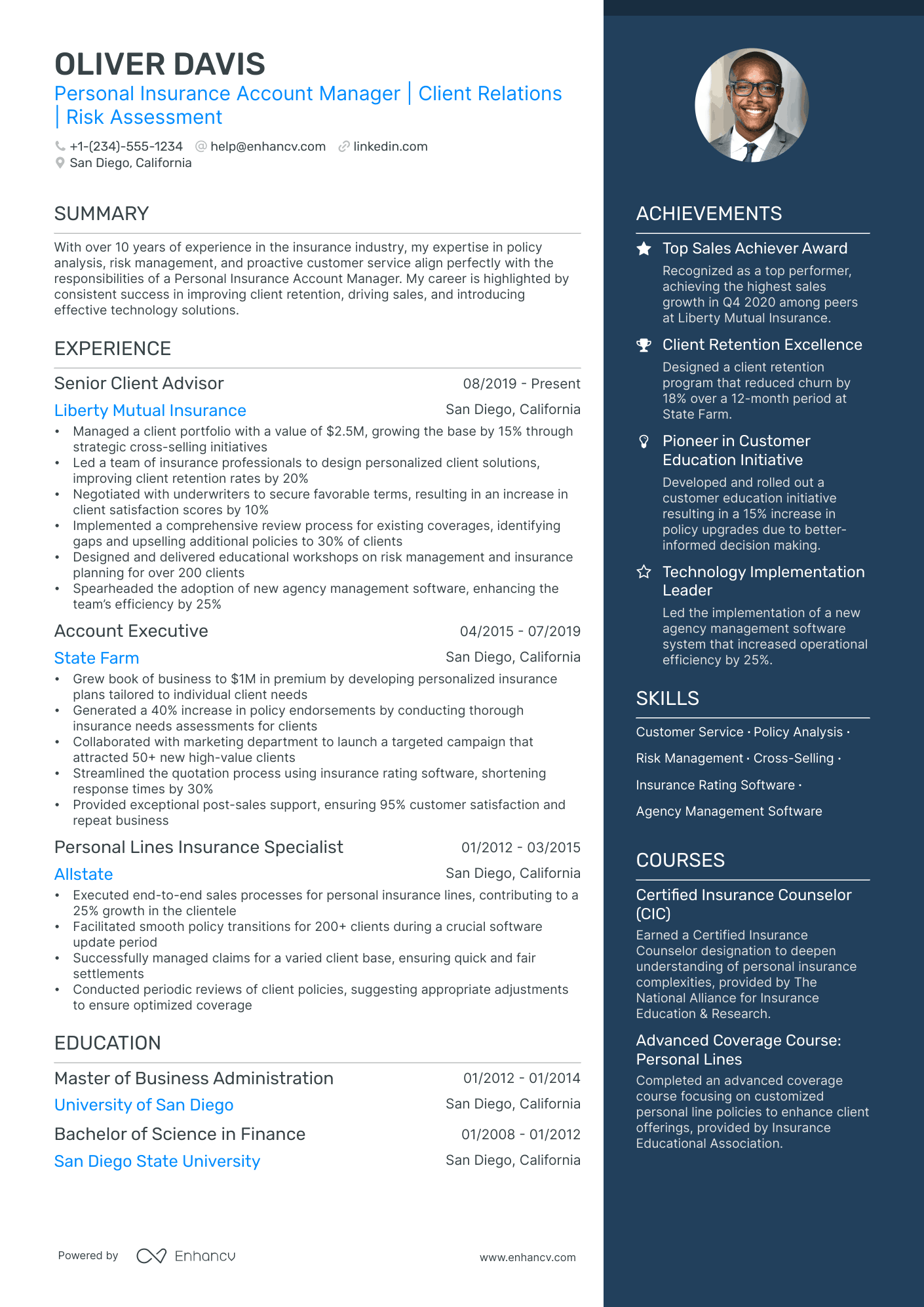 5 Insurance Account Manager Resume Examples & Guide for 2024