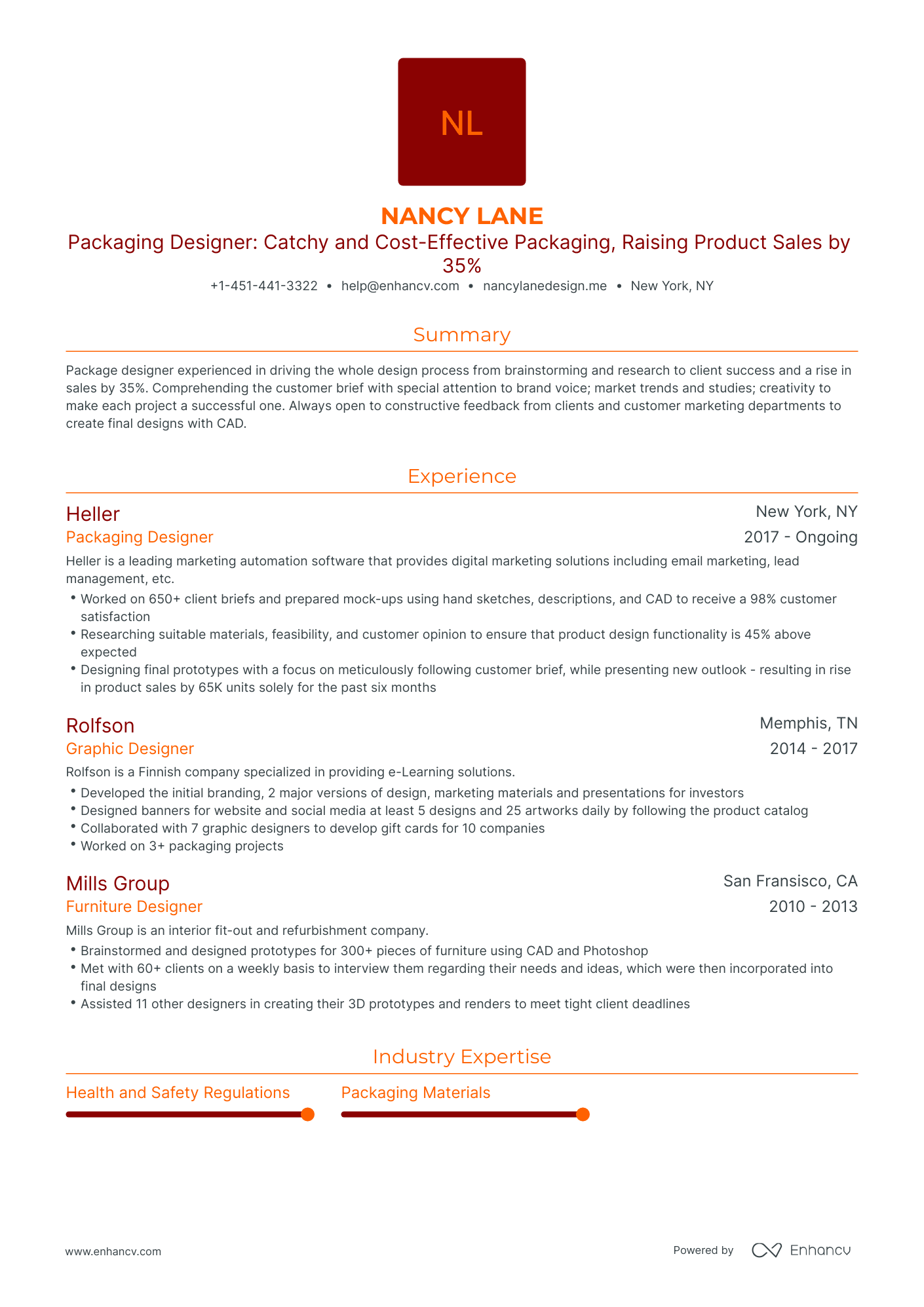 5 Packaging Designer Resume Examples & Guide for 2024
