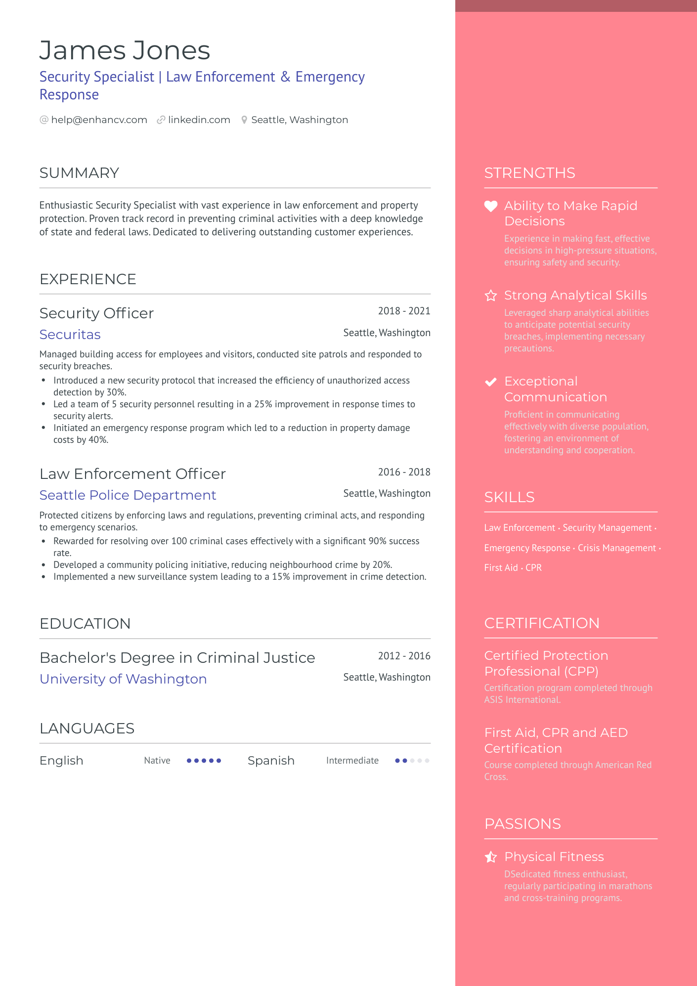 5 Security Officer Resume Examples & Guide for 2024