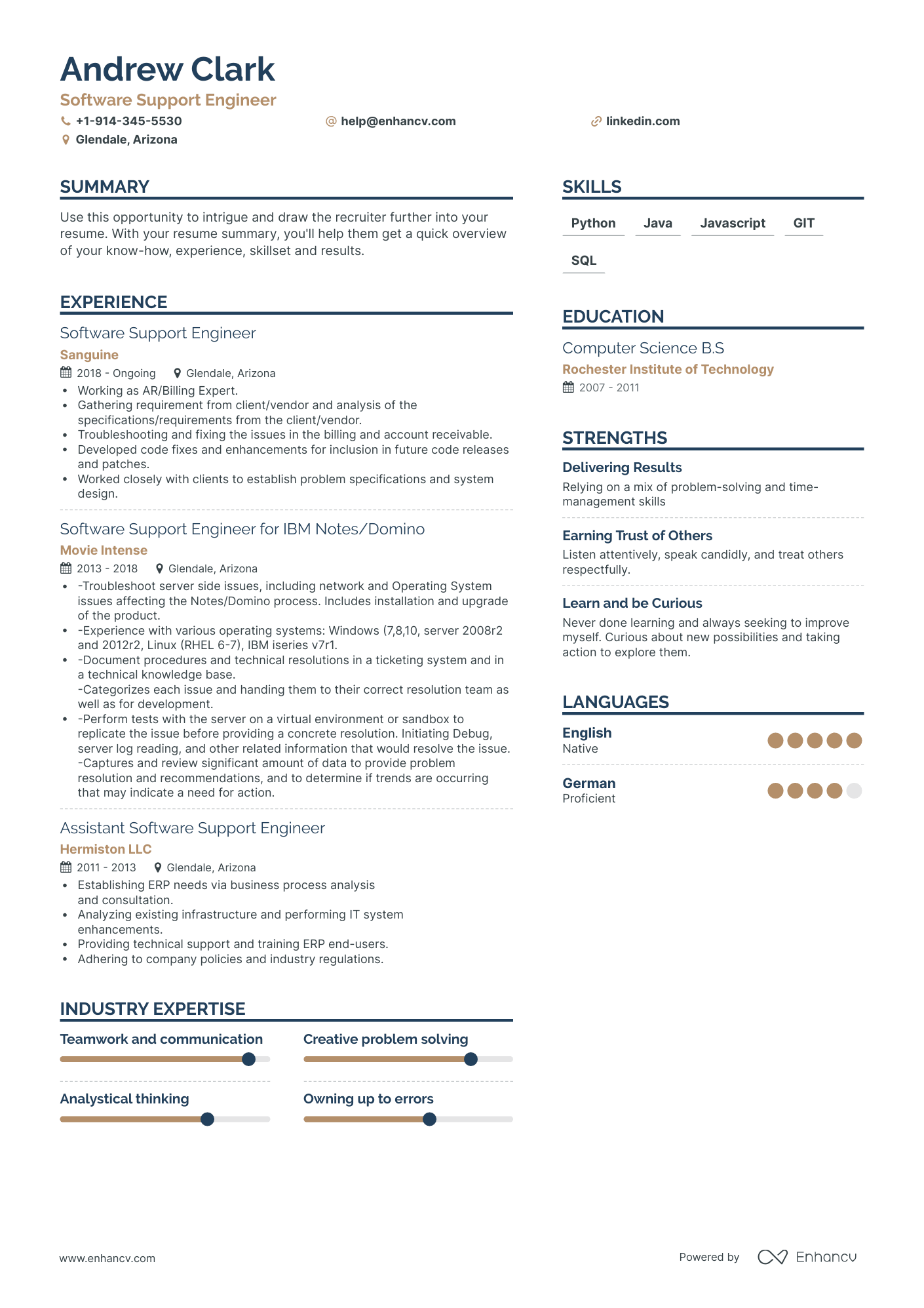 Software Support Engineer Resume Examples & Guide for 2023 (Layout ...