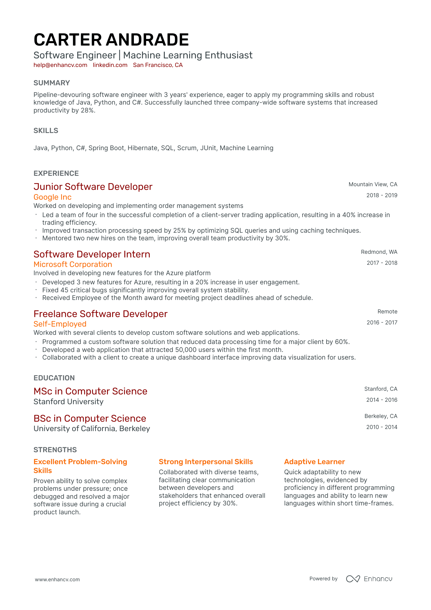 10 Software Engineer New Grad Resume Examples & Guide for 2025