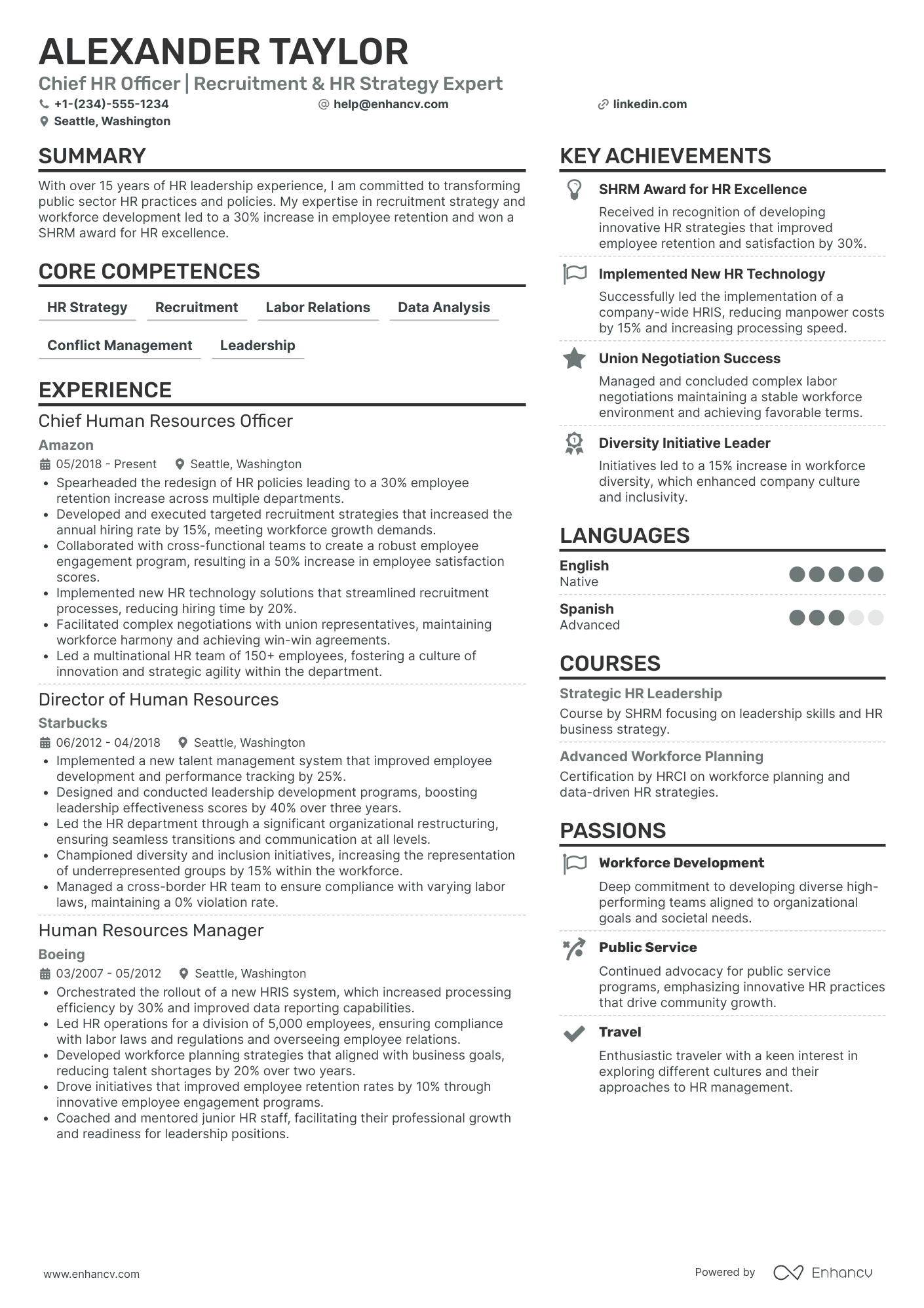 8 Chief Human Resources Officer Resume Examples & Guide for 2026
