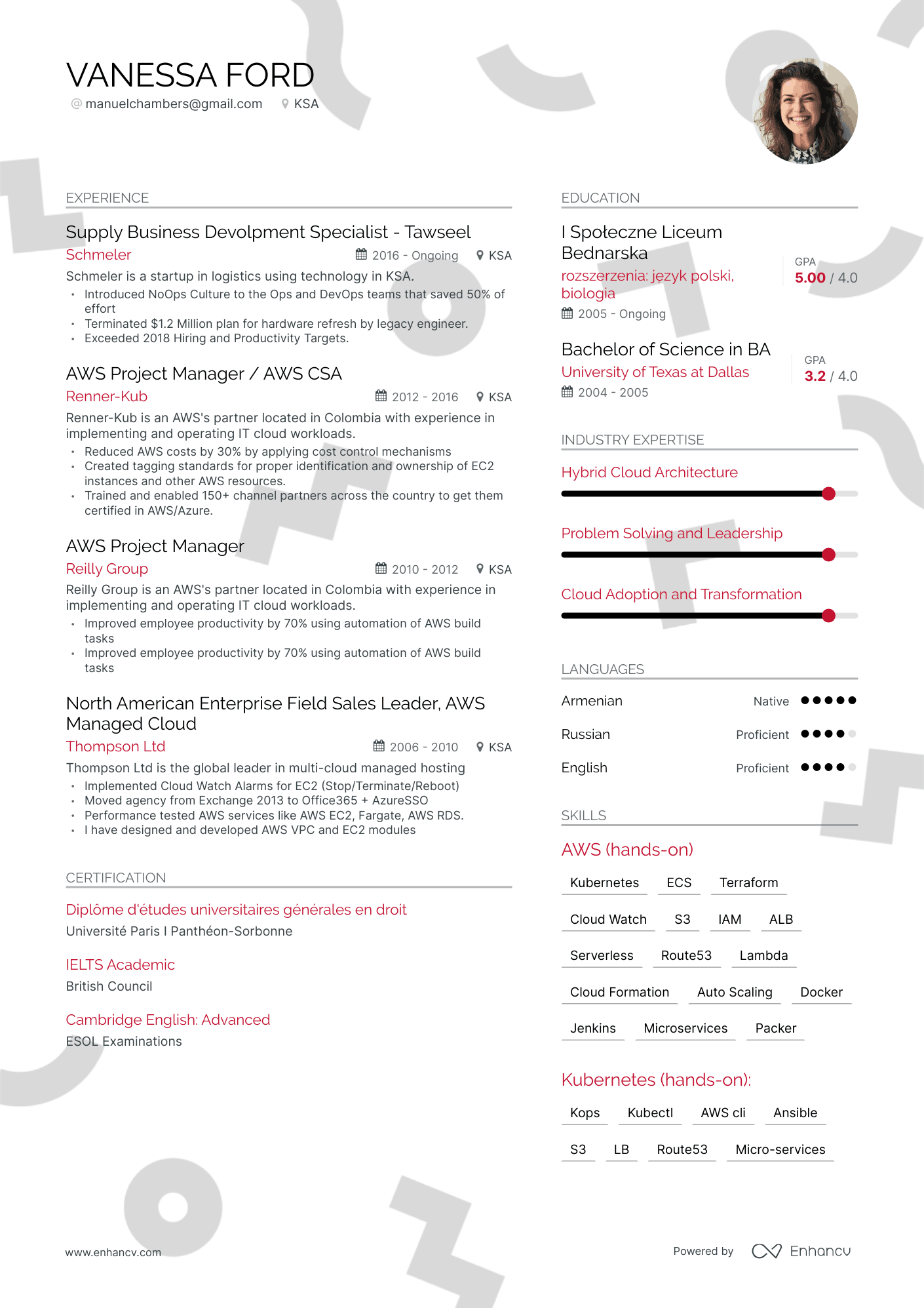 5 AWS Resume Examples & Guide for 2023