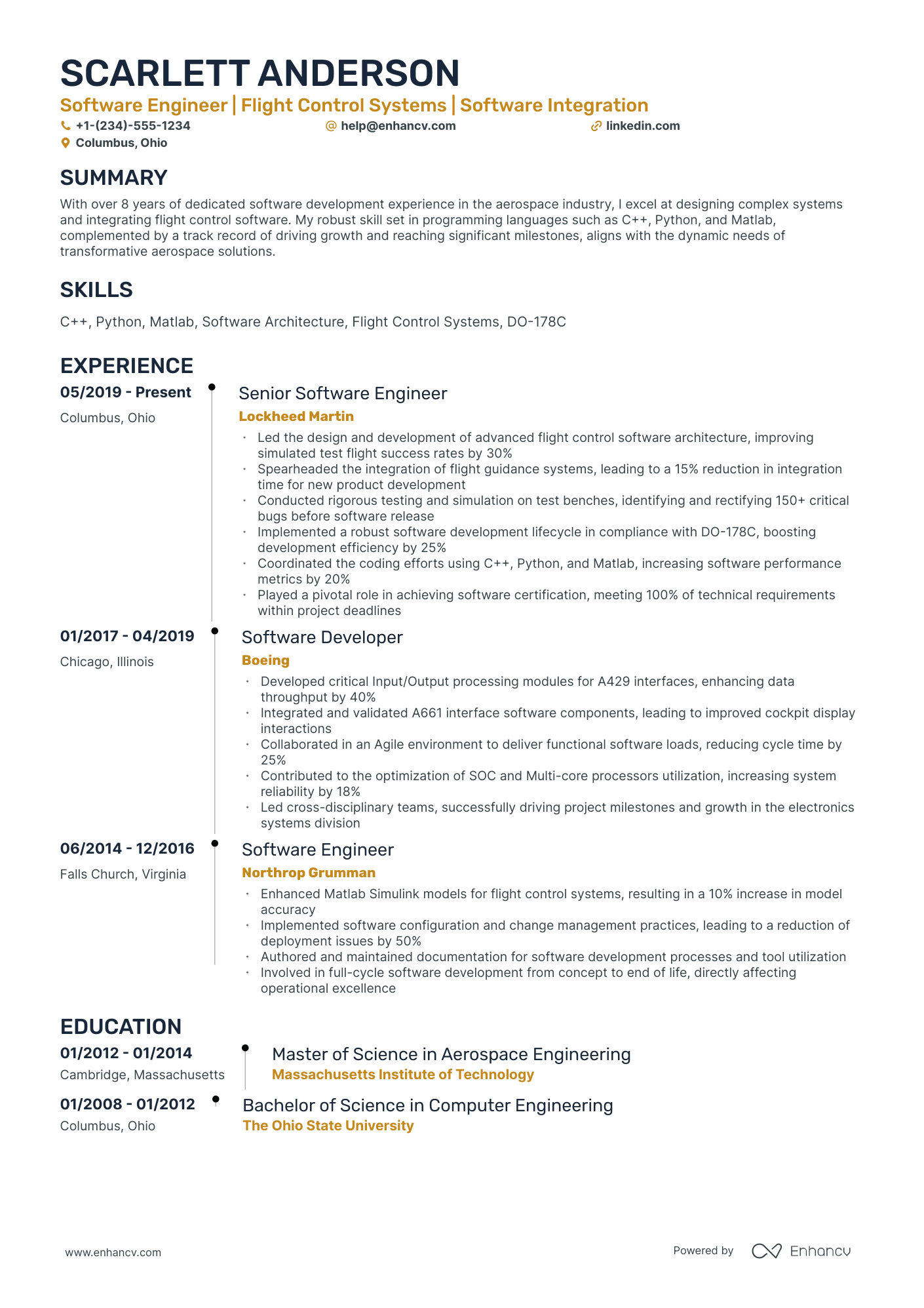 10 Embedded Software Engineer Resume Examples & Guide for 2025