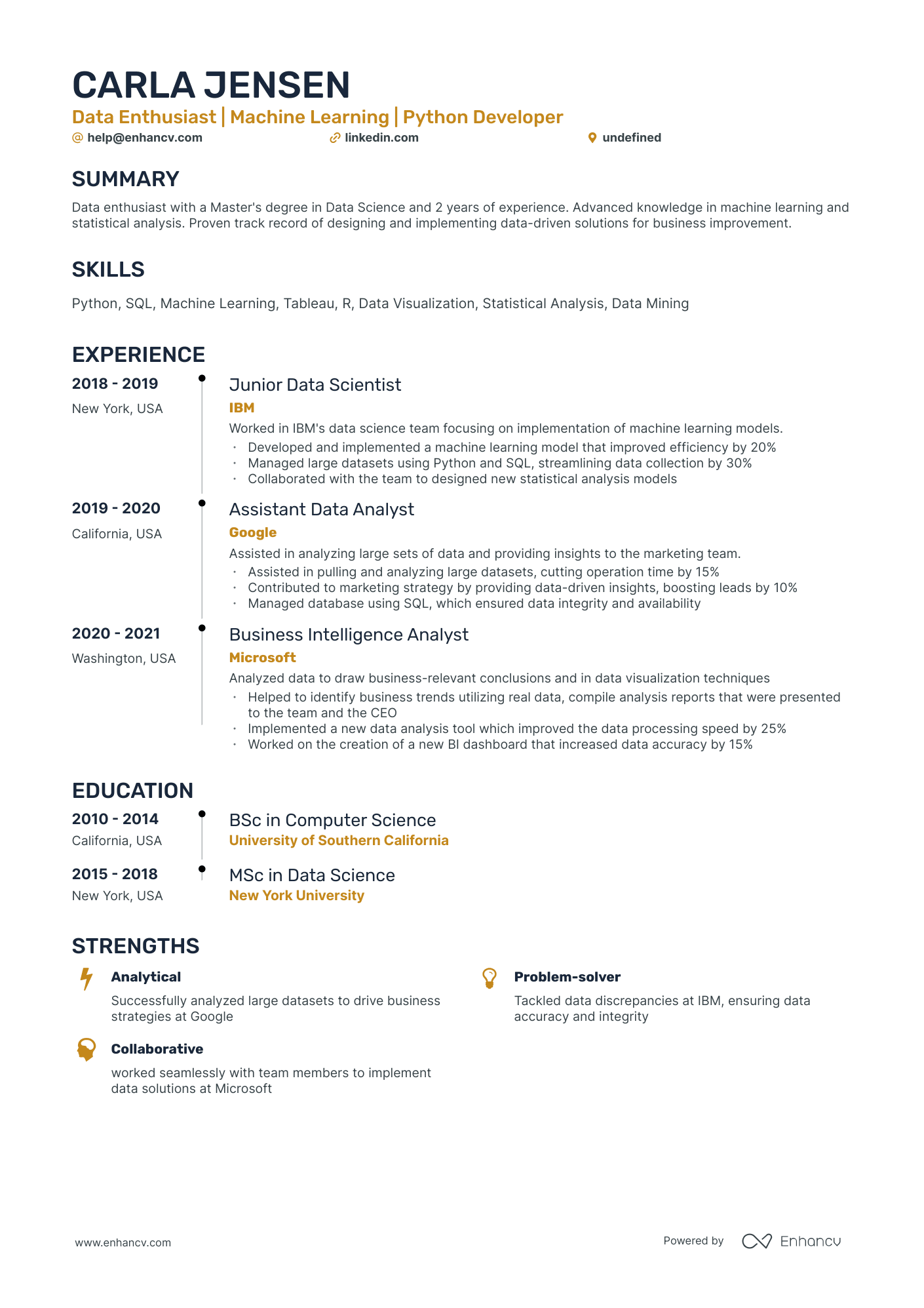 10 Entry-Level Data Scientist Resume Examples & Guide for 2026