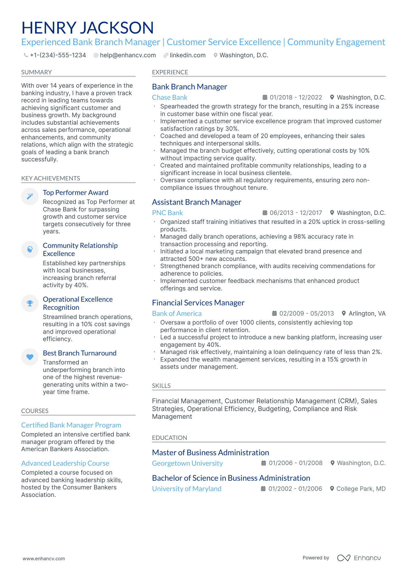 10 Bank Branch Manager Resume Examples & Guide for 2026