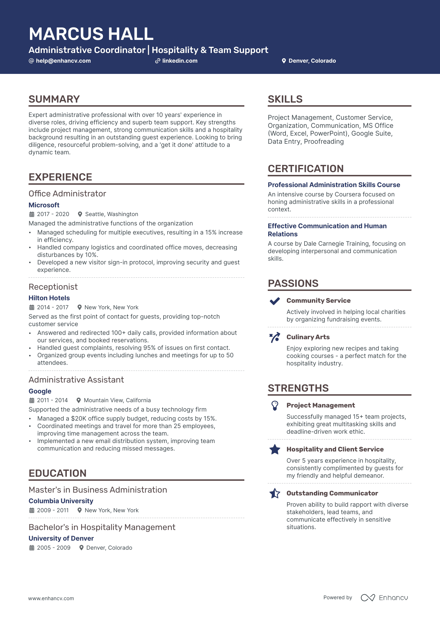 10 Administrative Coordinator Resume Examples & Guide for 2026