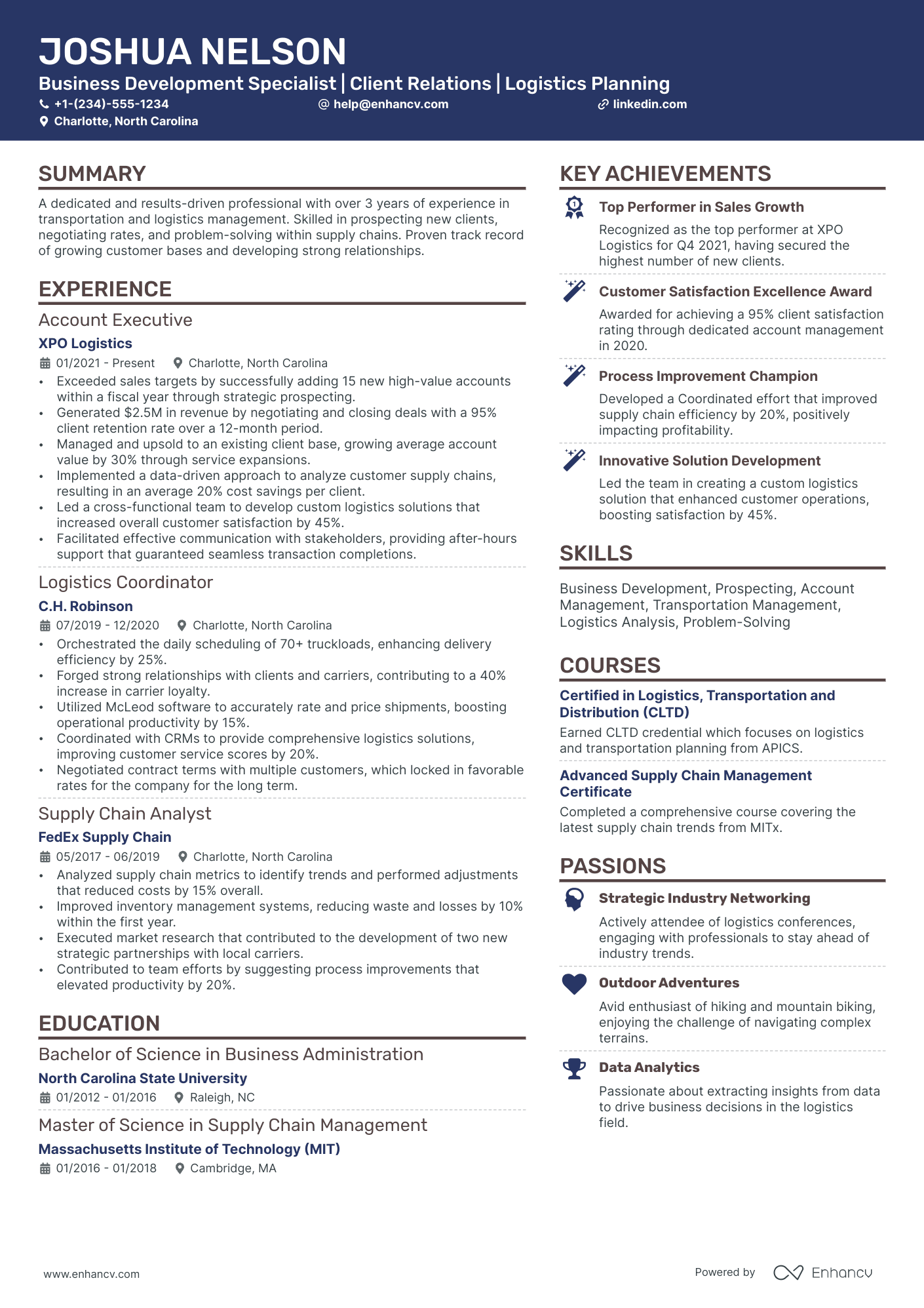 10 Logistics Account Manager Resume Examples & Guide for 2026