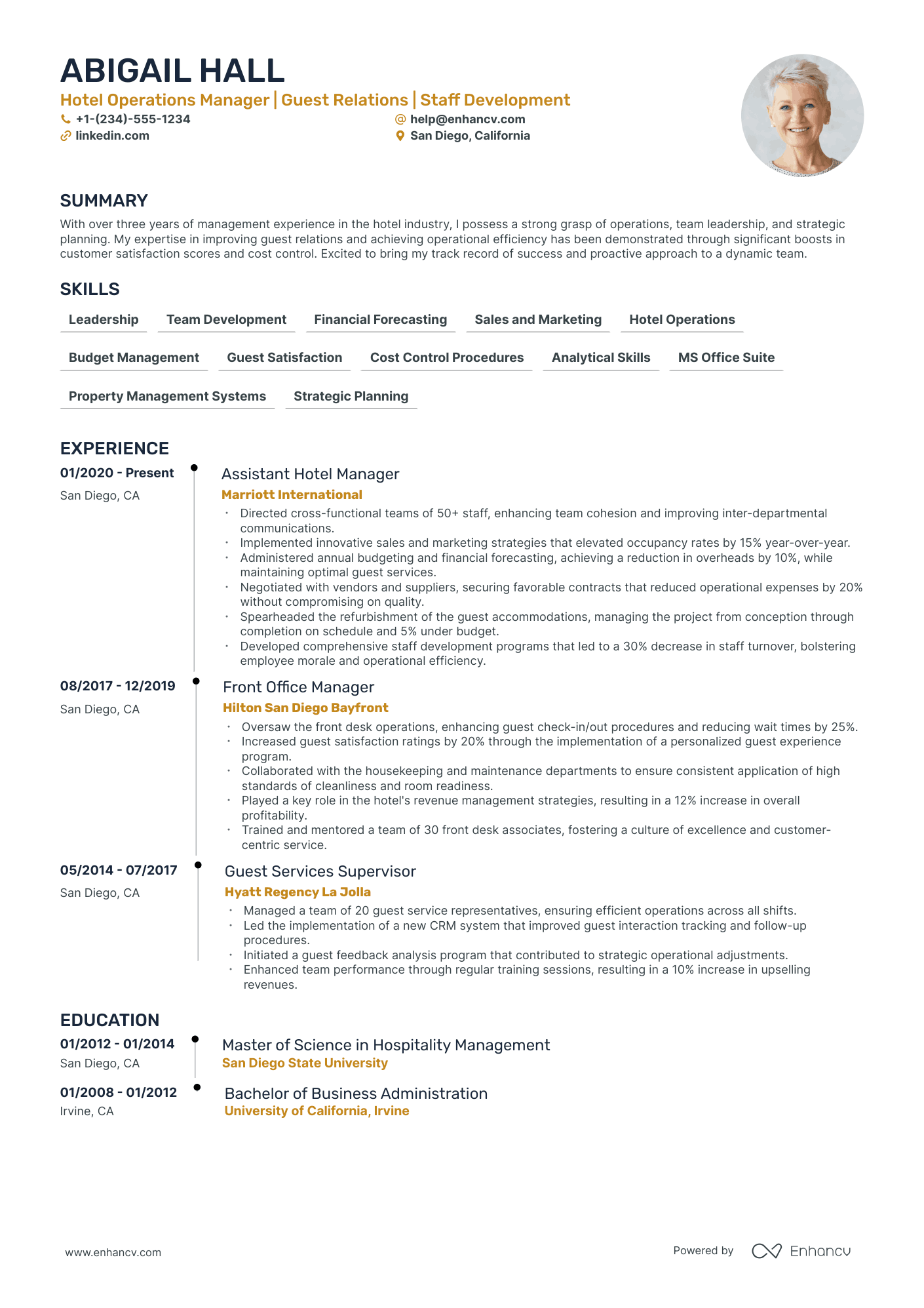 5 Hotel Operations Manager Resume Examples & Guide for 2024