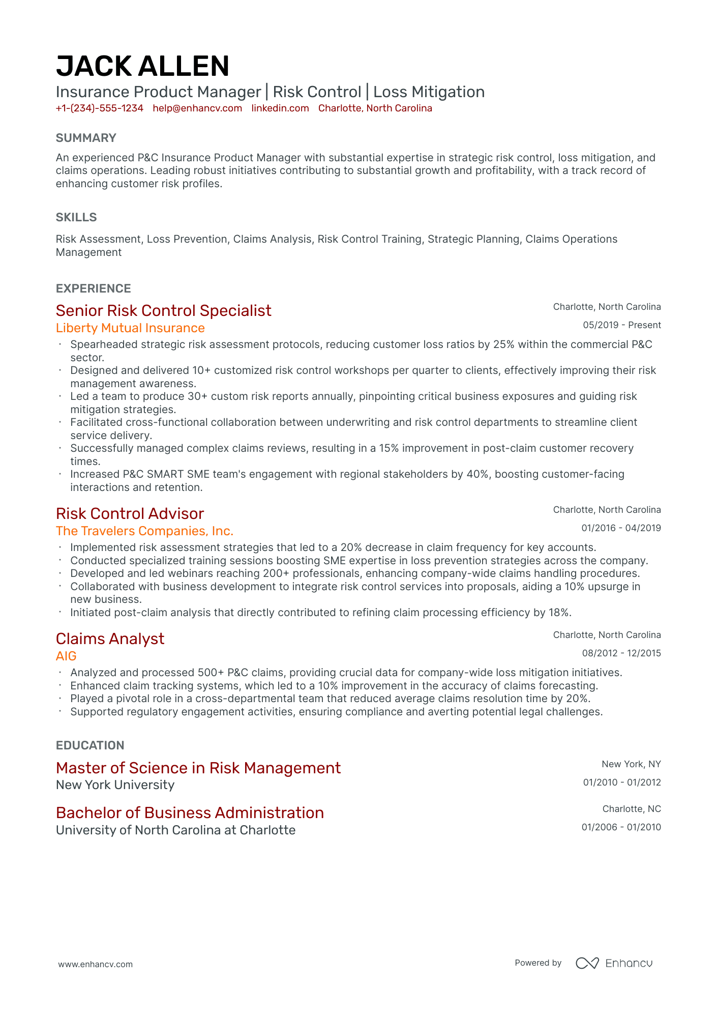 10 Insurance Product Manager Resume Examples & Guide for 2026