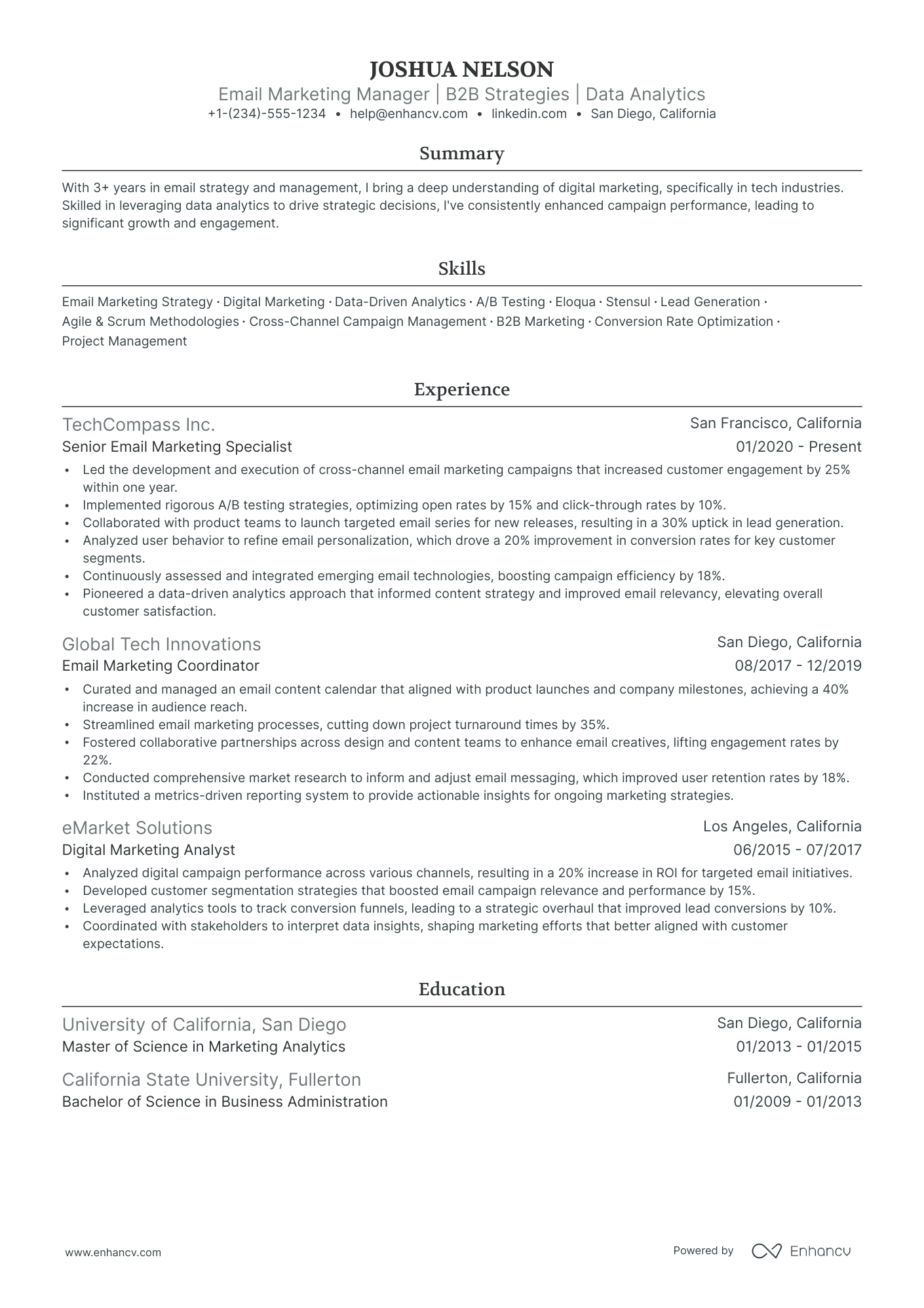 5 Field Marketing Manager Resume Examples & Guide for 2024