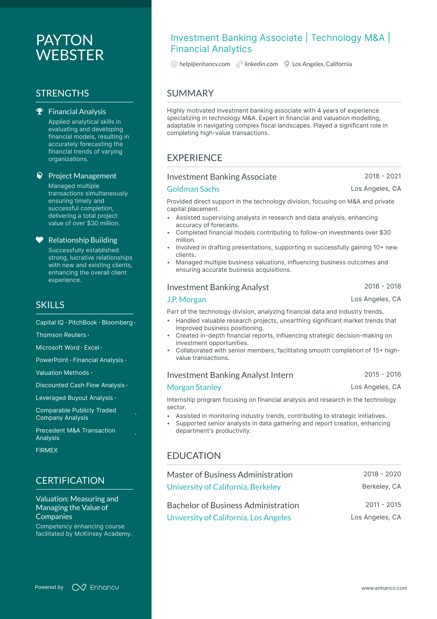 5 Investment Banking Associate Resume Examples & Guide for 2024