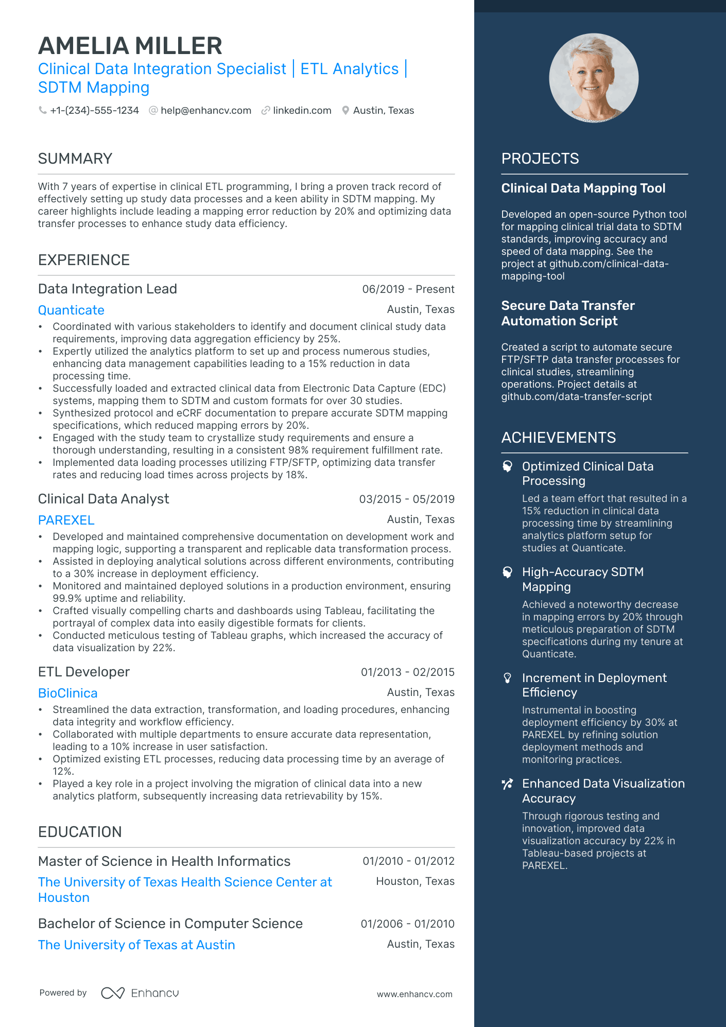 5 SAS Clinical Programmer Resume Examples & Guide for 2024