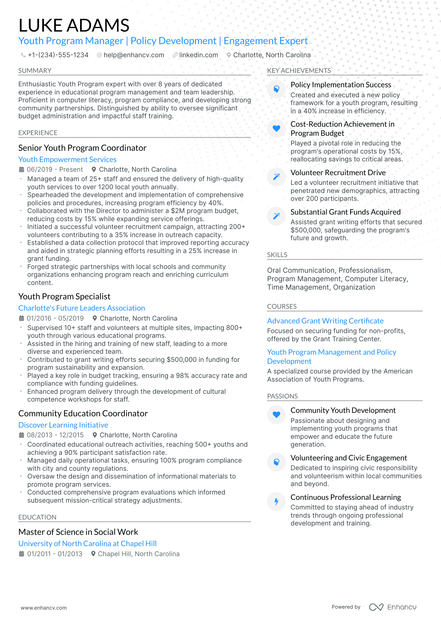 10 Youth Program Manager Resume Examples & Guide for 2026