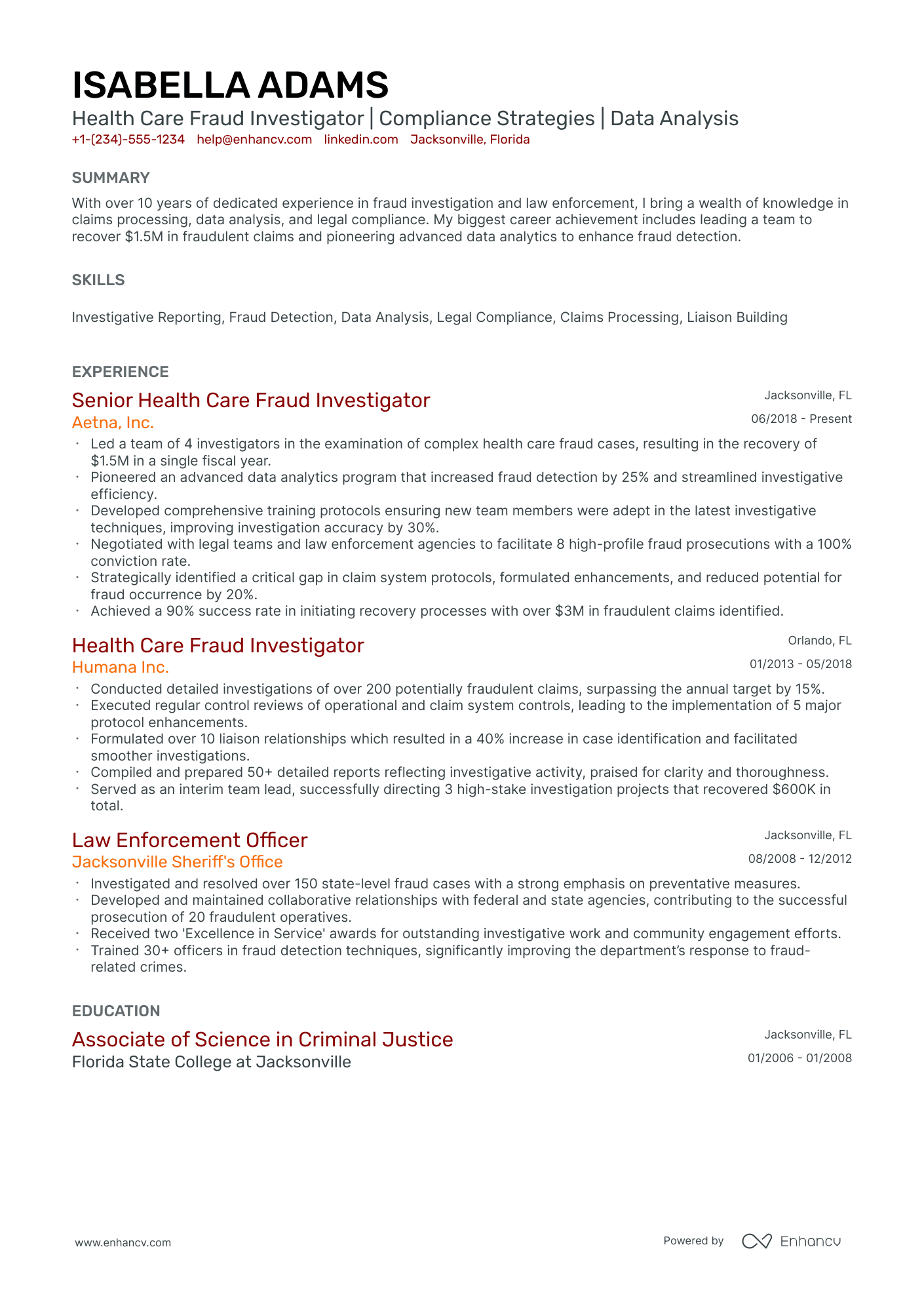 10 Fraud Investigator Resume Examples & Guide for 2026