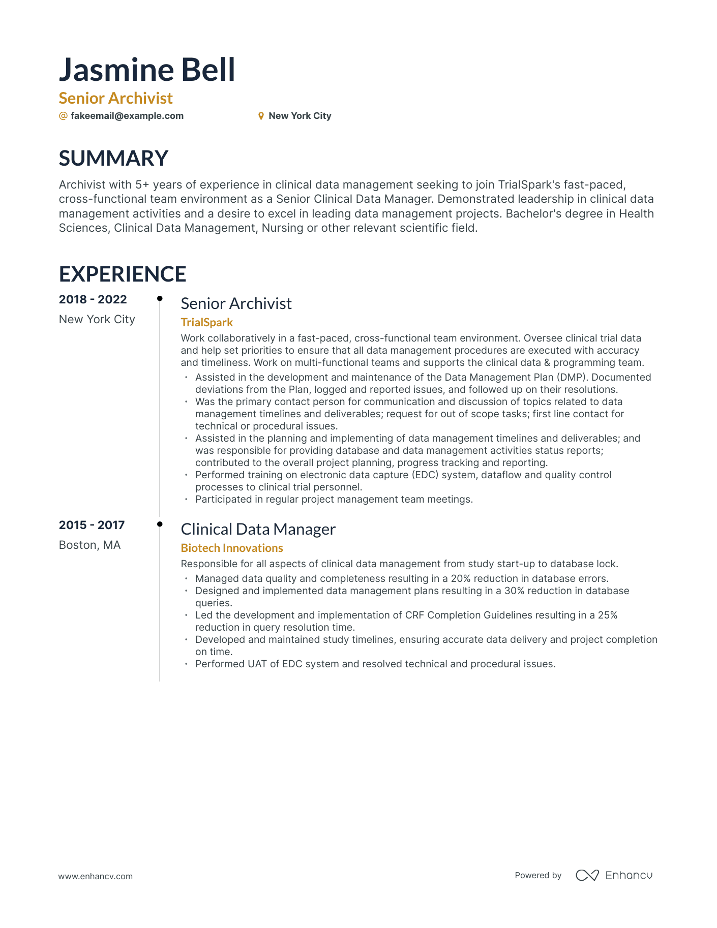 5 Archivist Resume Examples & Guide for 2023