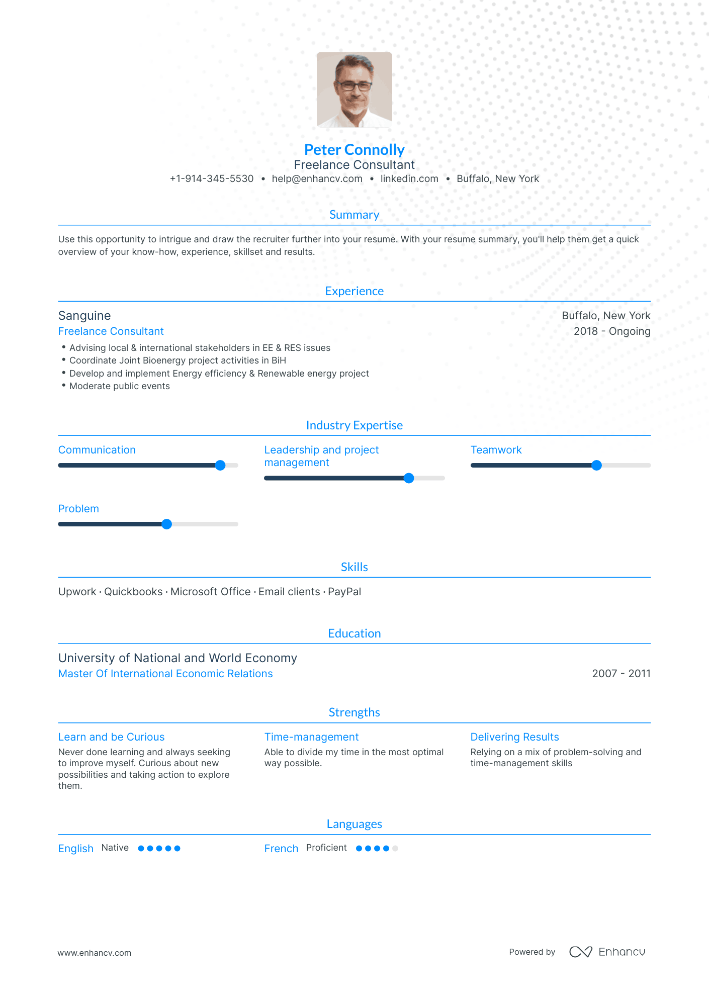 Freelance Consultant Resume Examples & Guide for 2023 (Layout, Skills ...