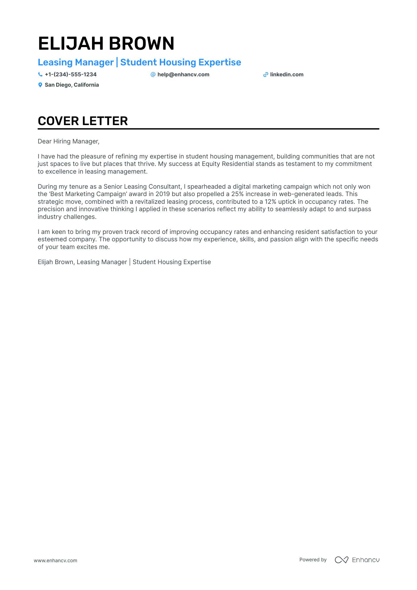 7 Professional Property Manager Cover Letter Examples and Template for ...