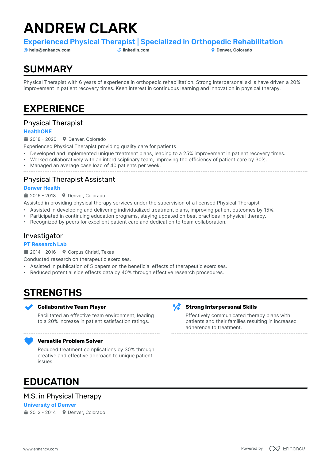5 Physical Therapist Assistant Resume Examples & Guide for 2024