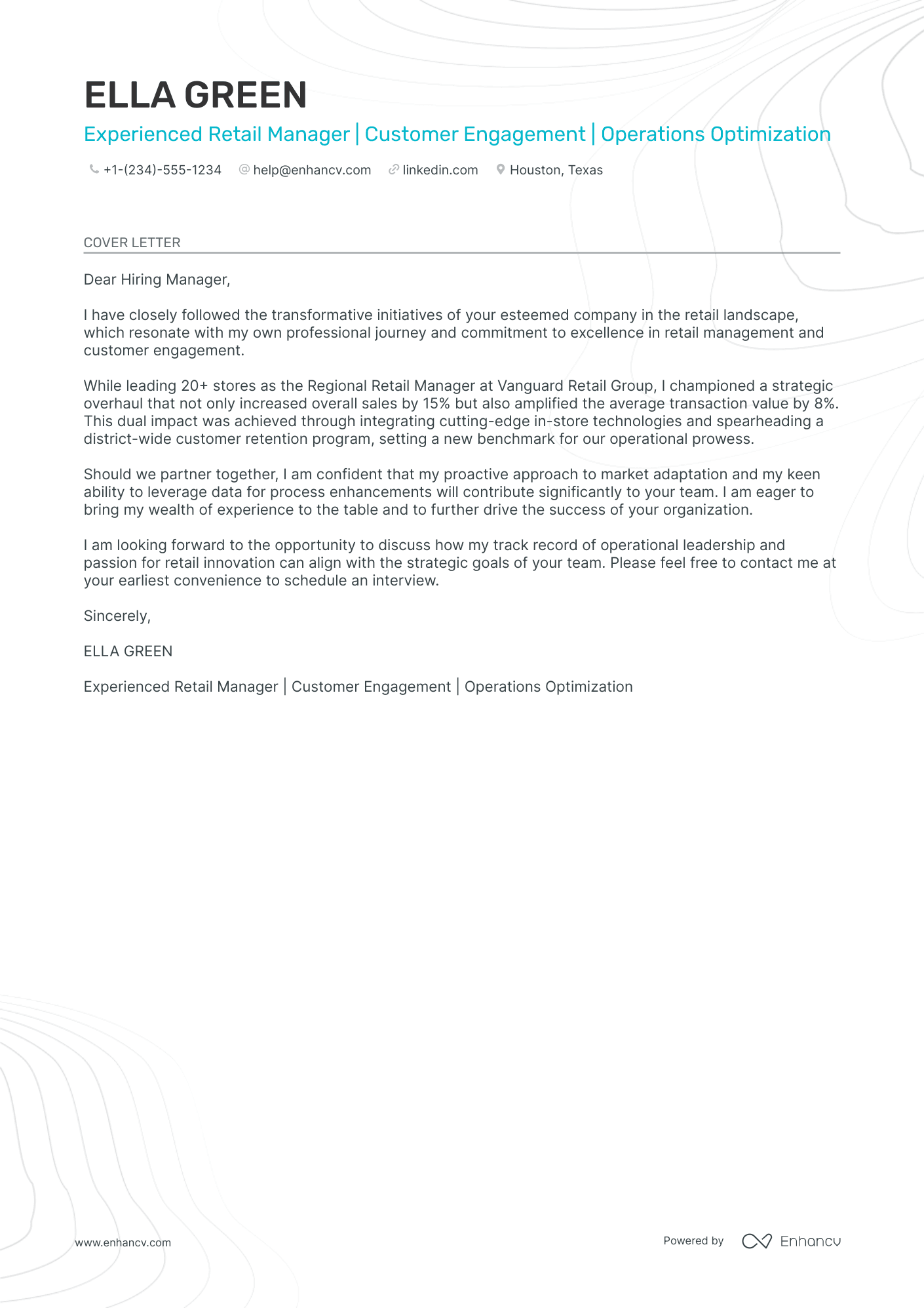 21 Professional Retail Cover Letter Examples and Template for 2025 ...