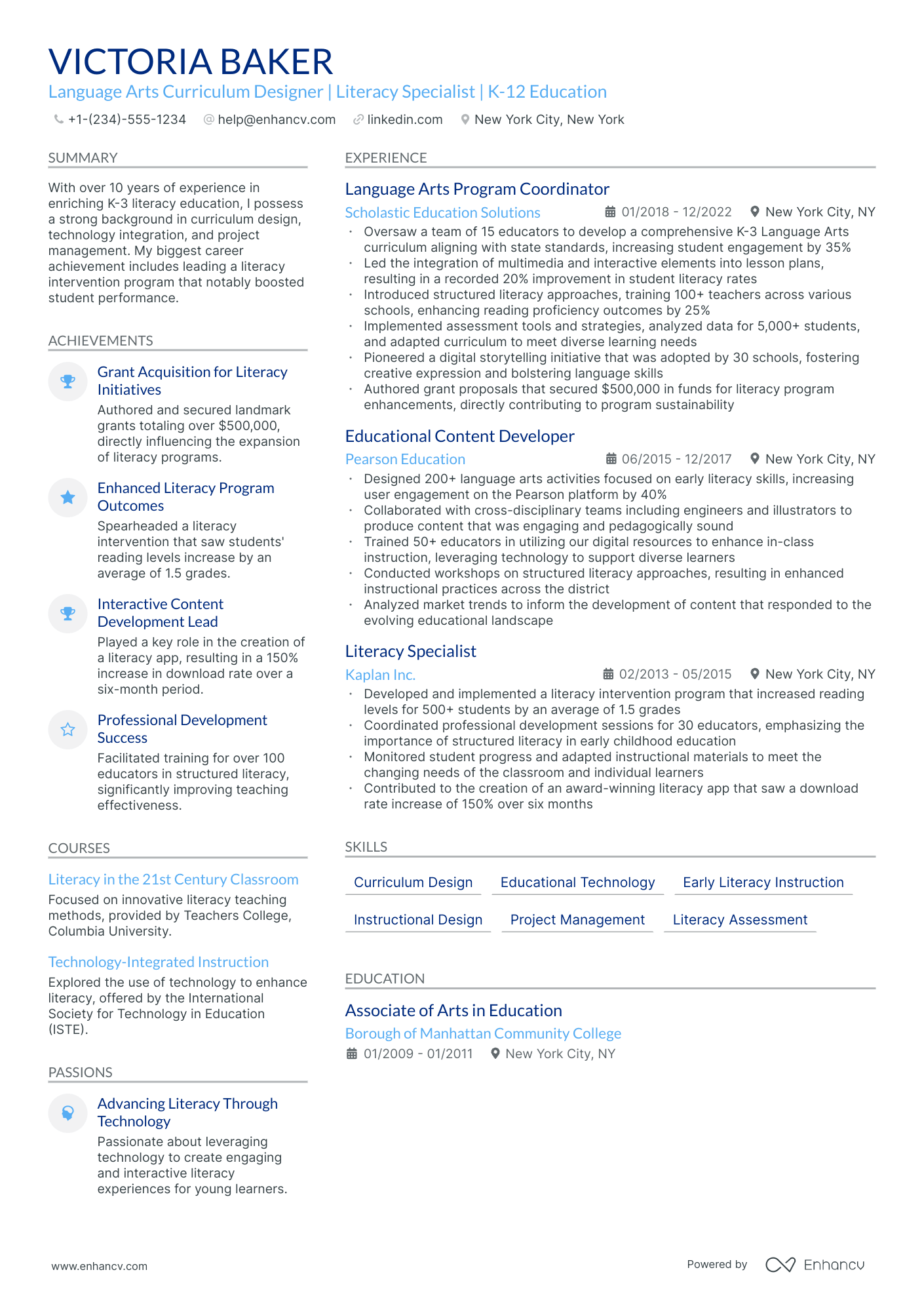 5 Curriculum Designer Resume Examples & Guide for 2024