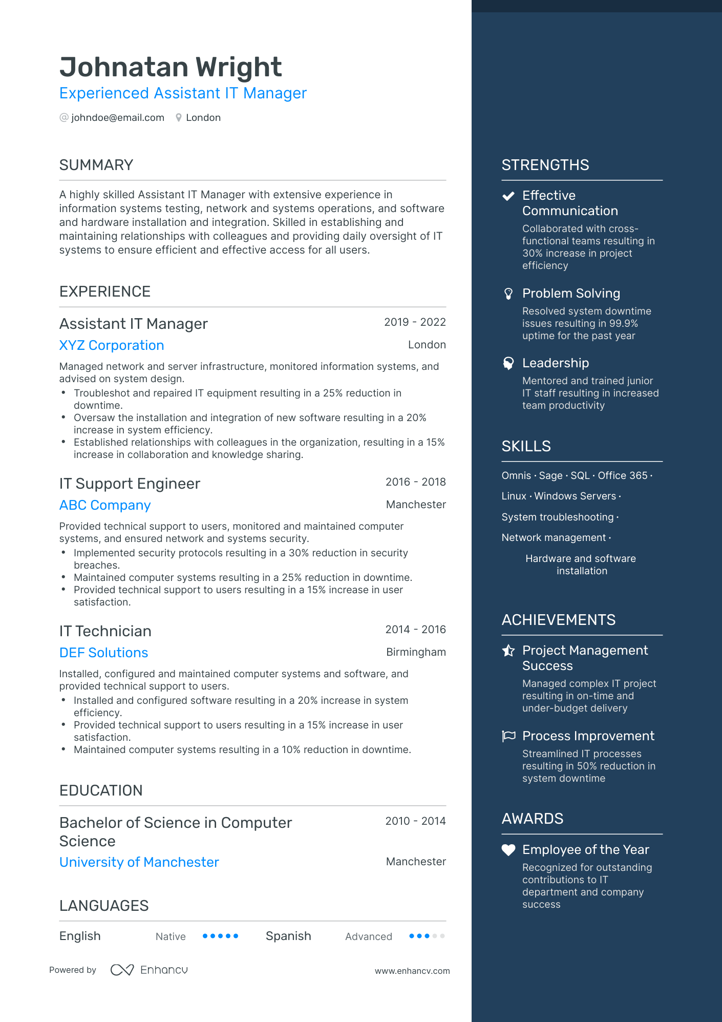 16 IT Manager Resume Examples & Guide for 2024