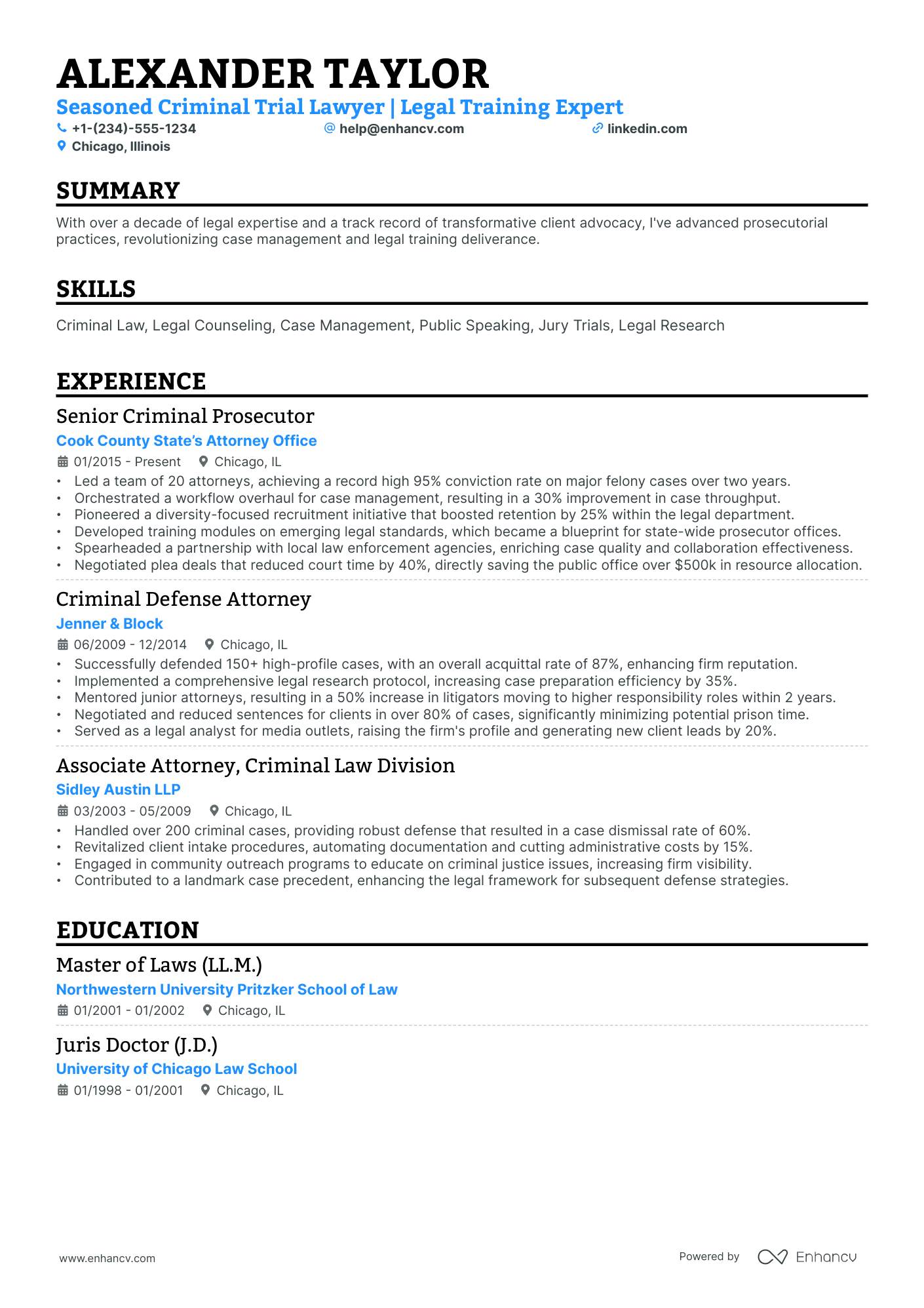 10 Trial Lawyer Resume Examples & Guide for 2025