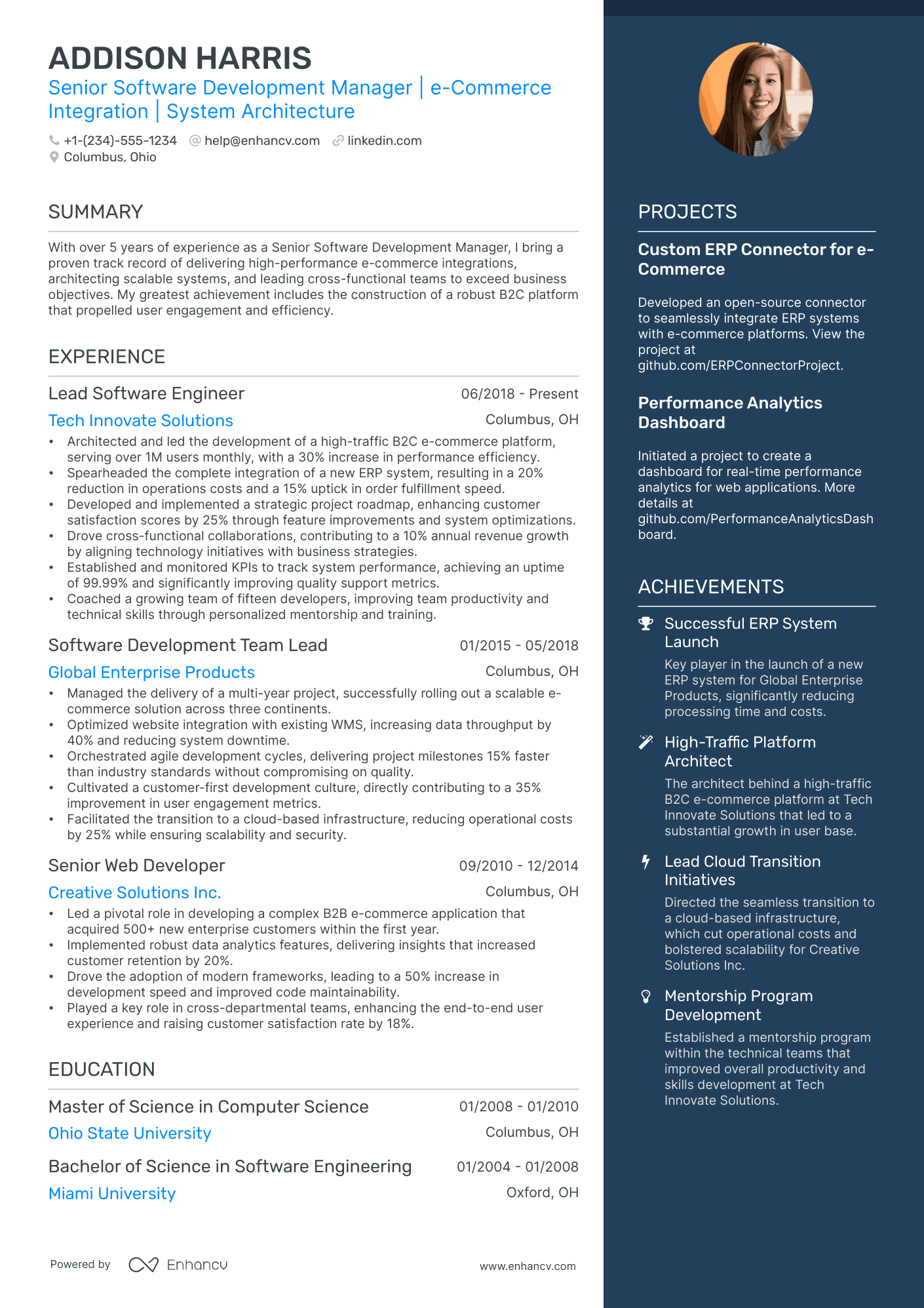 5 Software Development Manager Resume Examples & Guide for 2024