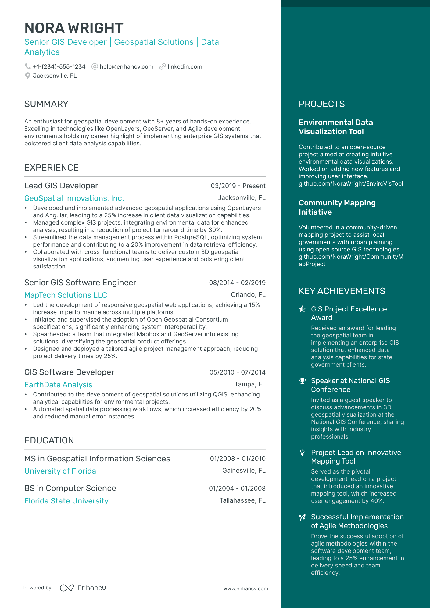 10 GIS Developer Resume Examples & Guide for 2026