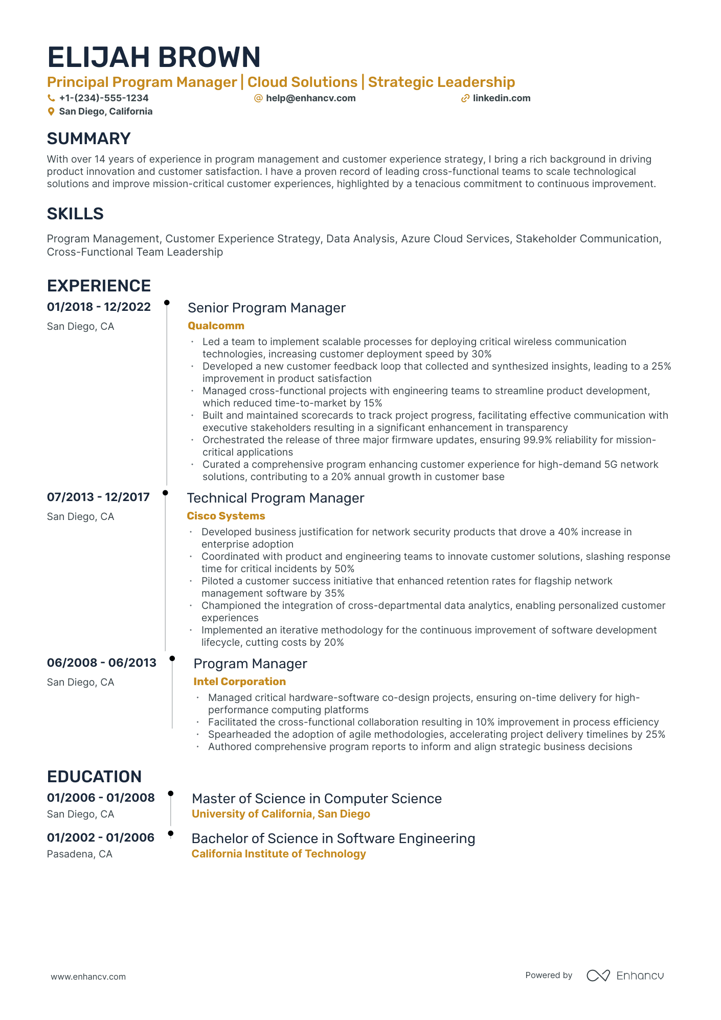 10 Microsoft Program Manager Resume Examples & Guide for 2025