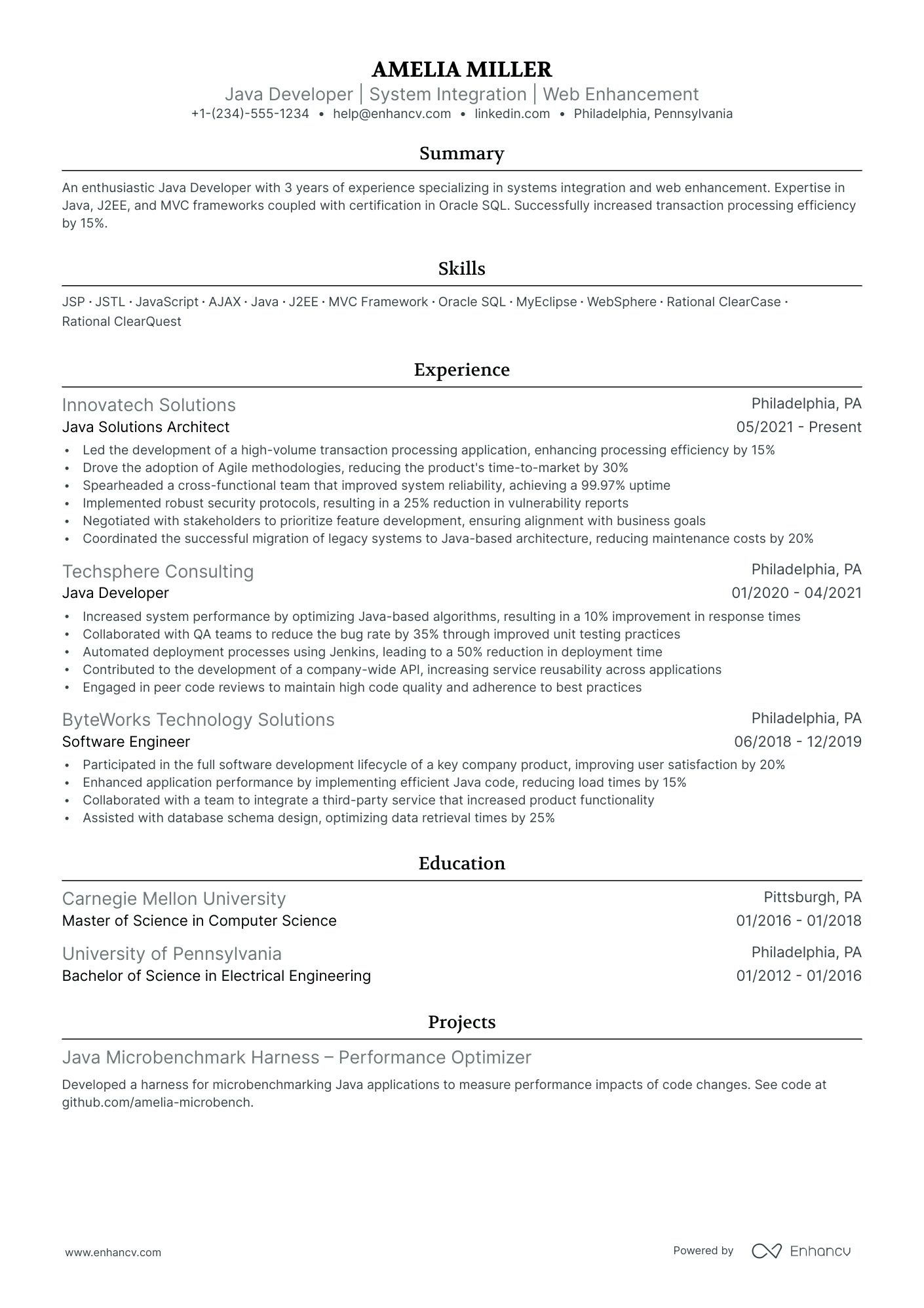 5 J2EE Developer Resume Examples & Guide for 2024