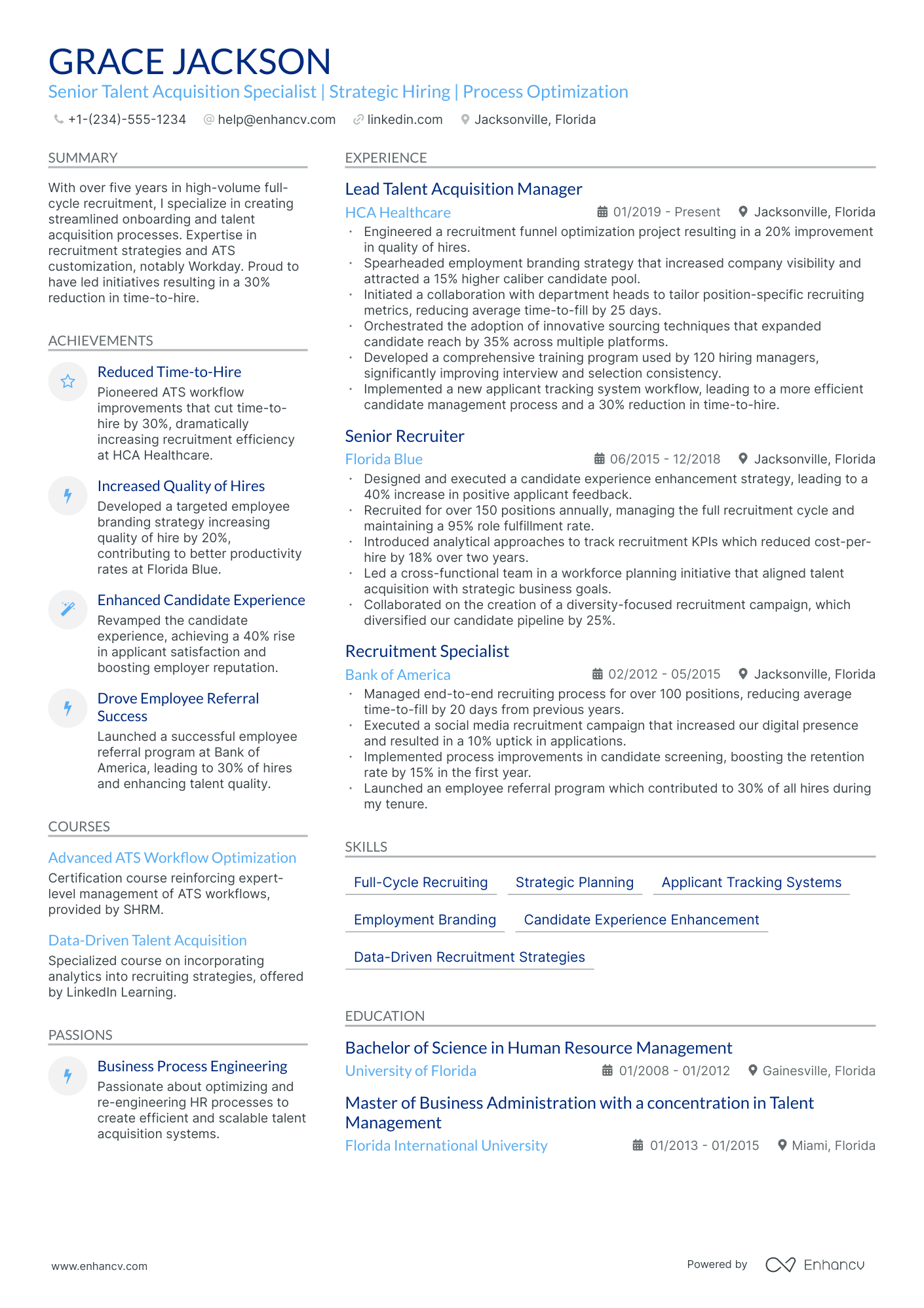 5 Recruitment Manager Resume Examples & Guide for 2024