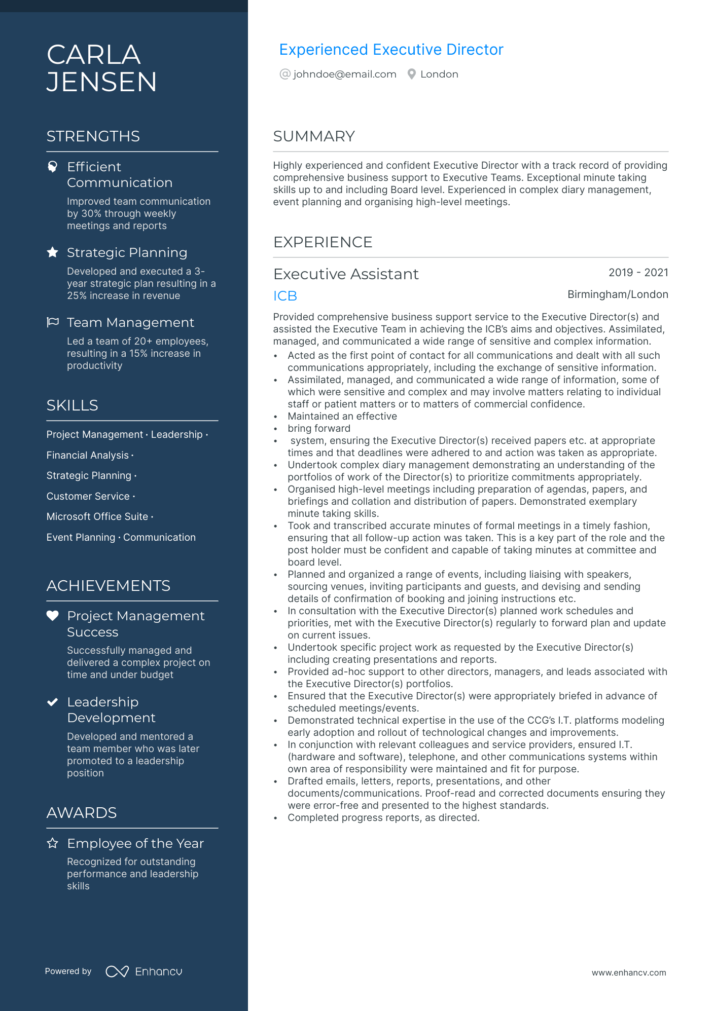 5 Executive Director Resume Examples & Guide for 2025
