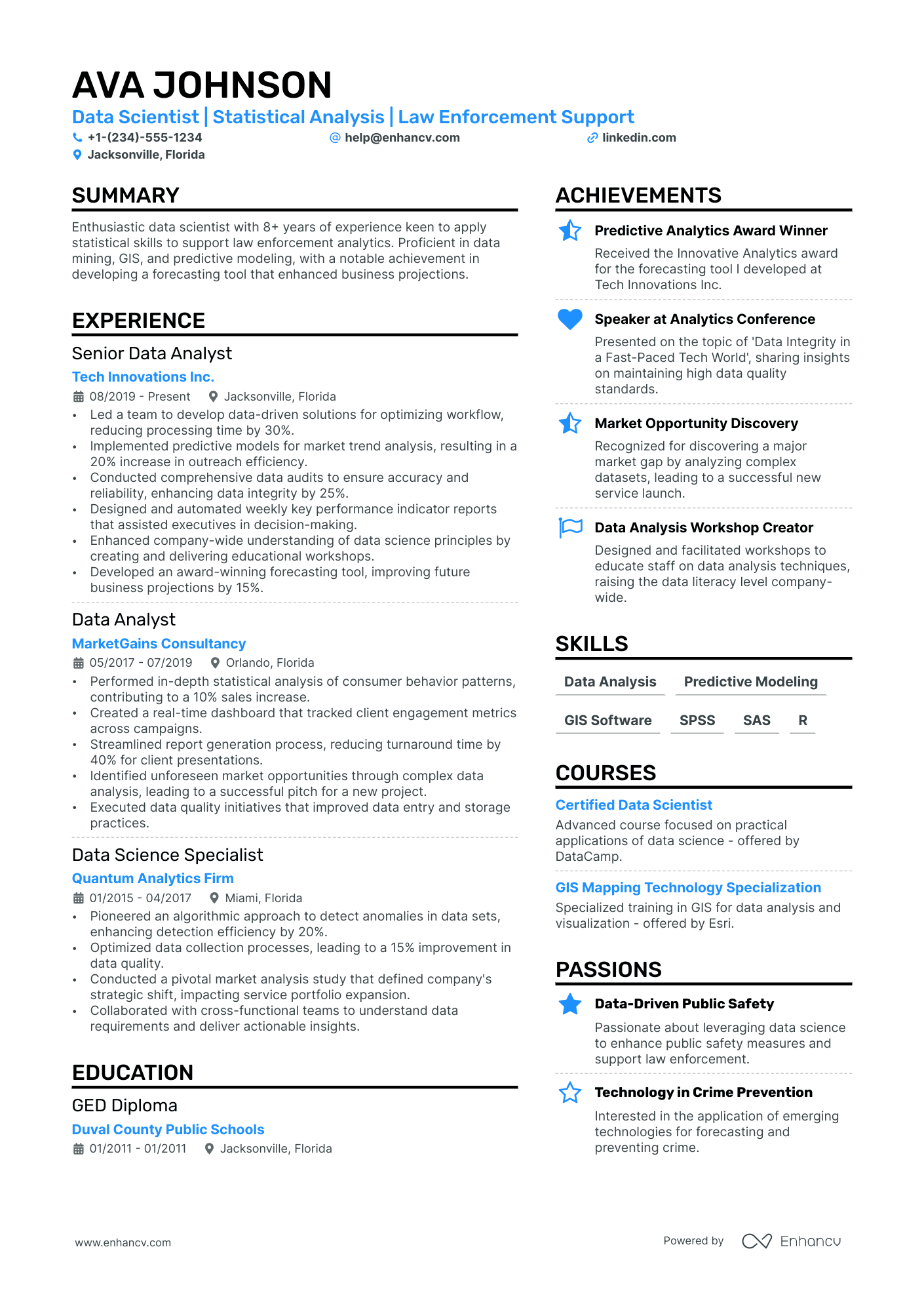 10 Police Officer Resume Examples & Guide for 2024