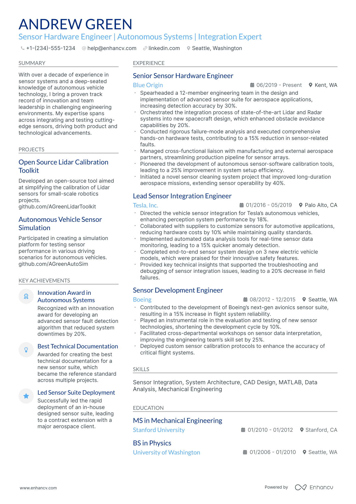 10 Hardware Engineer Resume Examples & Guide for 2026