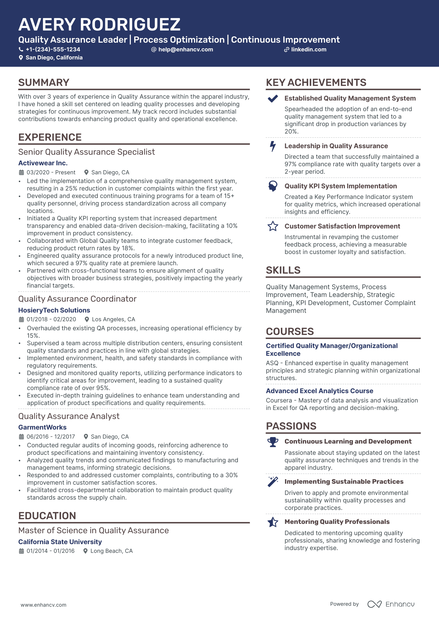 10 Quality Supervisor Resume Examples & Guide for 2025