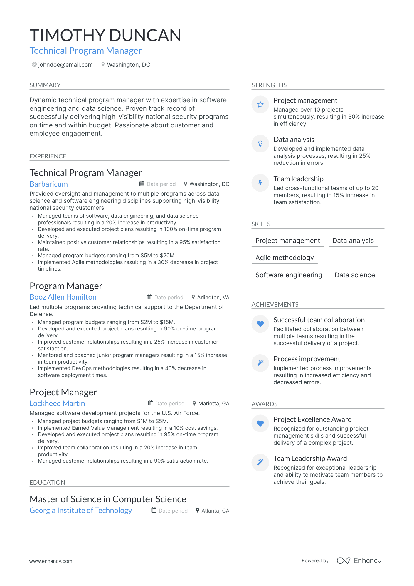 5 Technical Program Manager Resume Examples & Guide for 2023